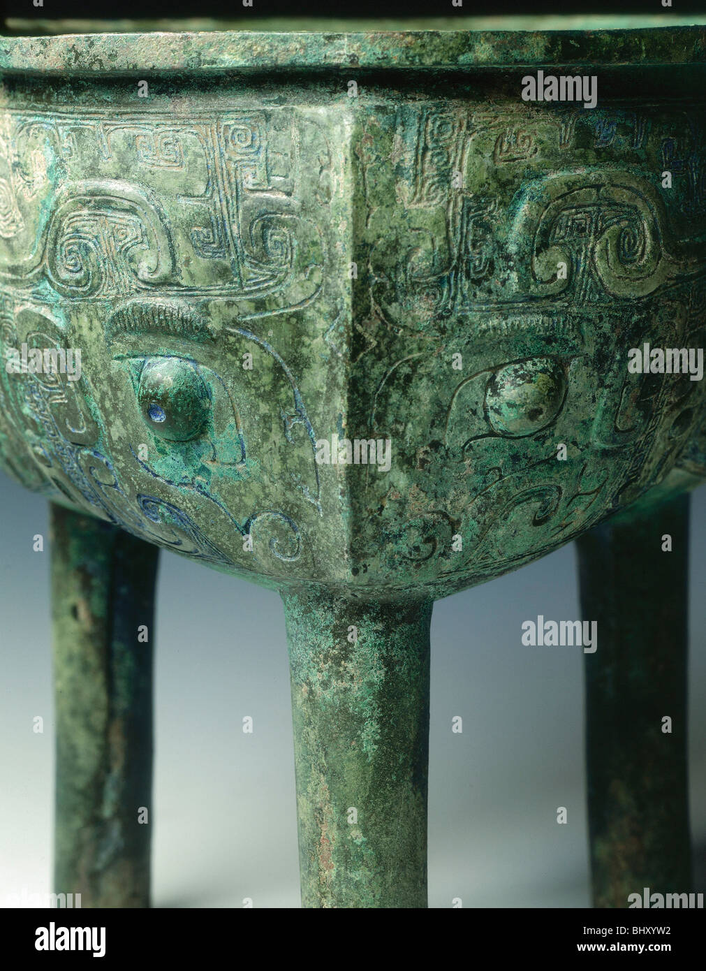 Bronze ding with taotie pattern, early Western Zhou dynasty, c1050 BC ...