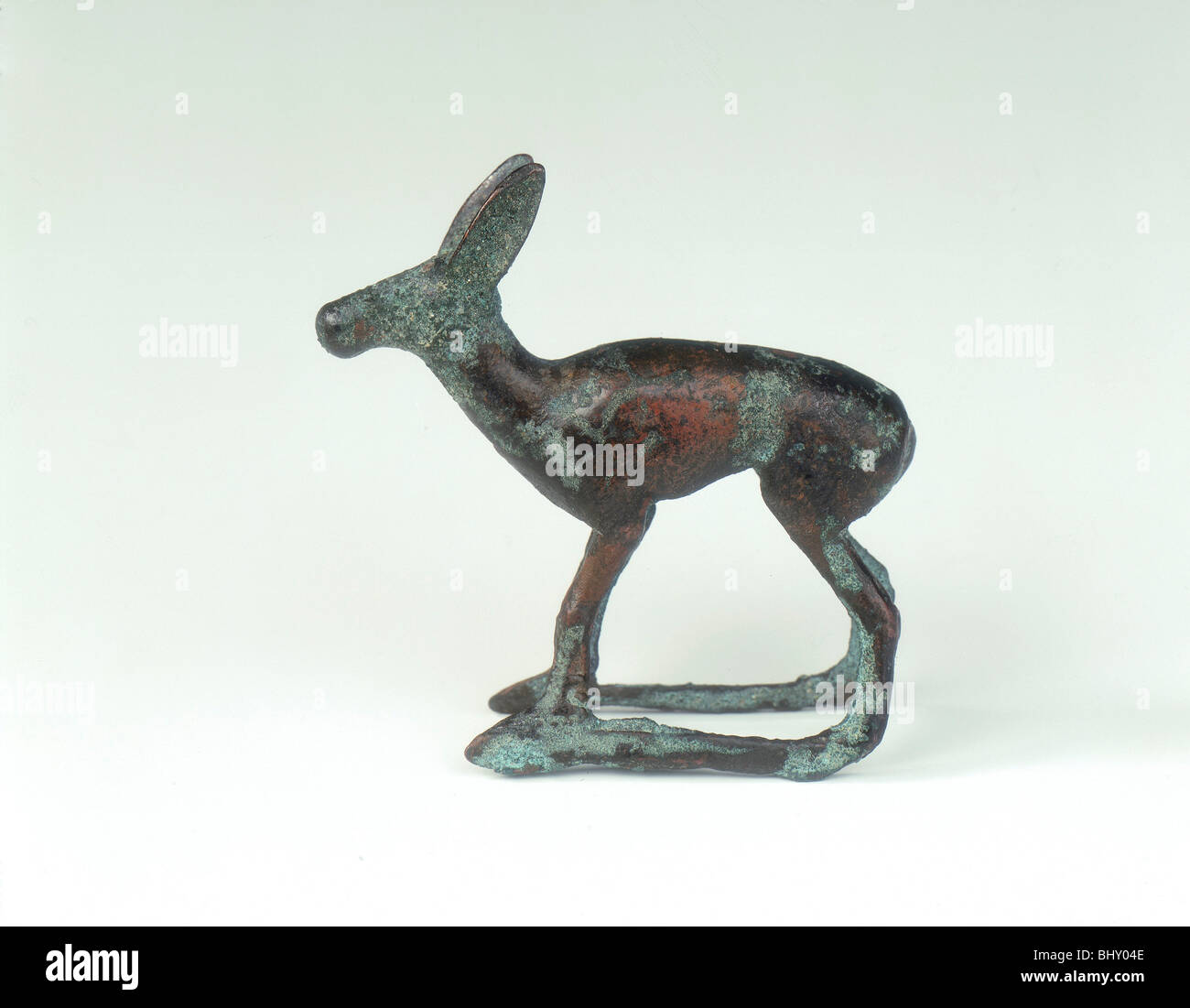 Ordos bronze of a standing doe in the round, Eastern Zhou dynasty ...