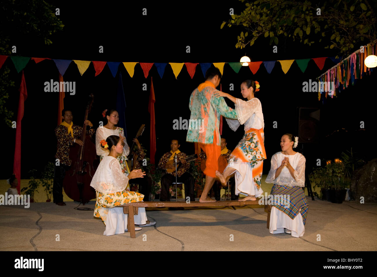 Philippine dances performed in before resort guests at Dakak Beach ...