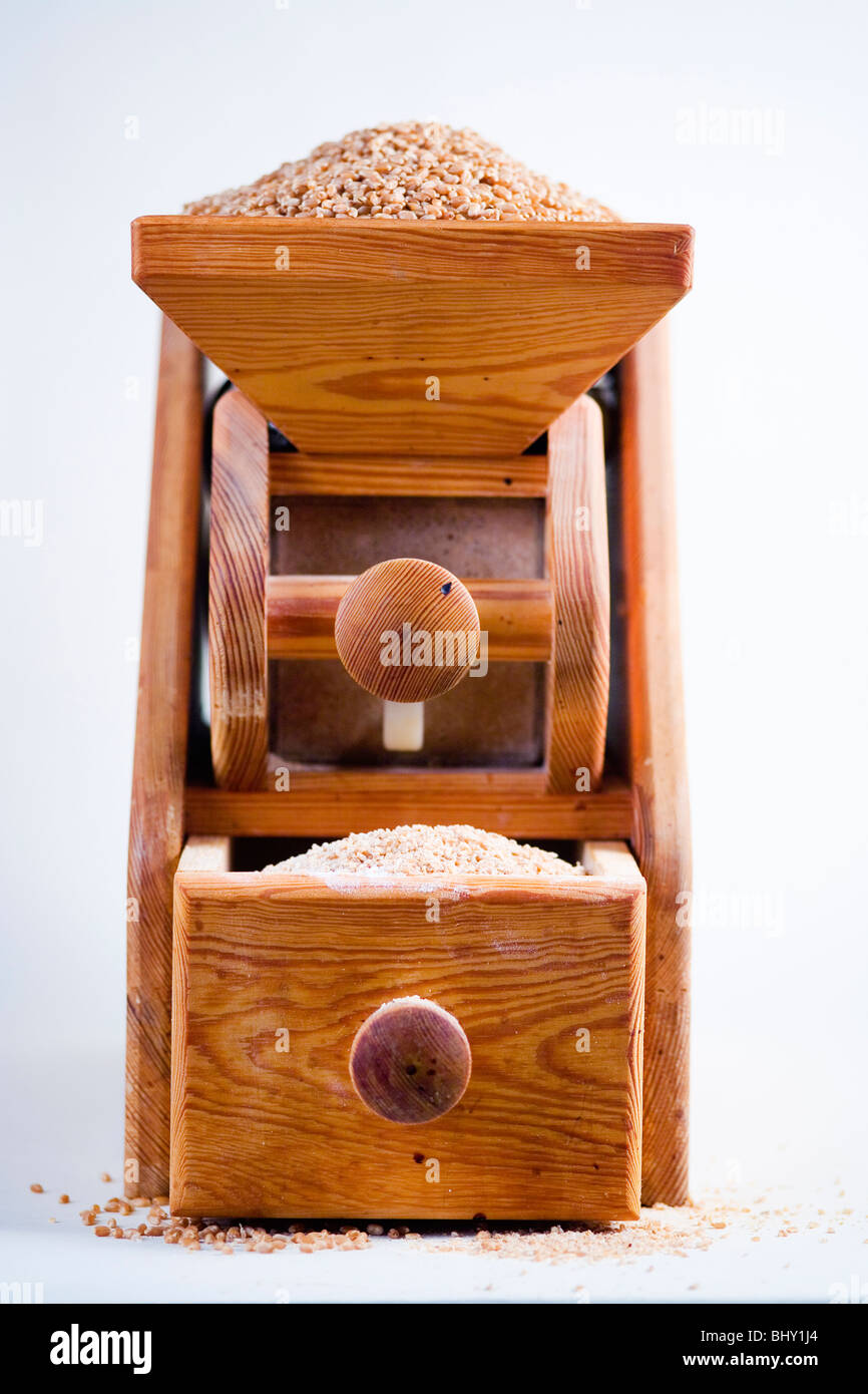 corn mill with wheat Stock Photo - Alamy