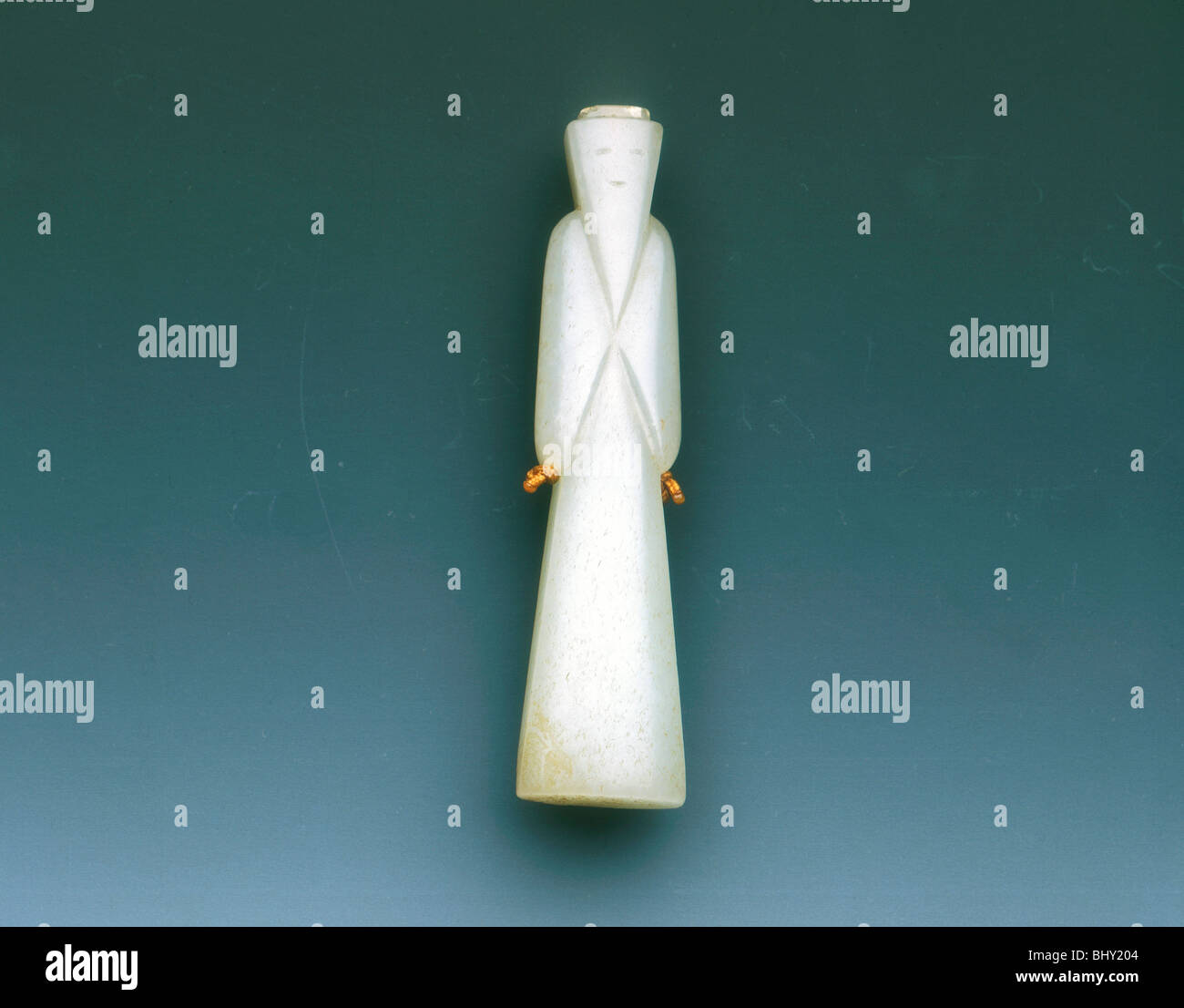 Jade bearded old man pendant, Western Han dynasty, China, 206 BC-8 ...