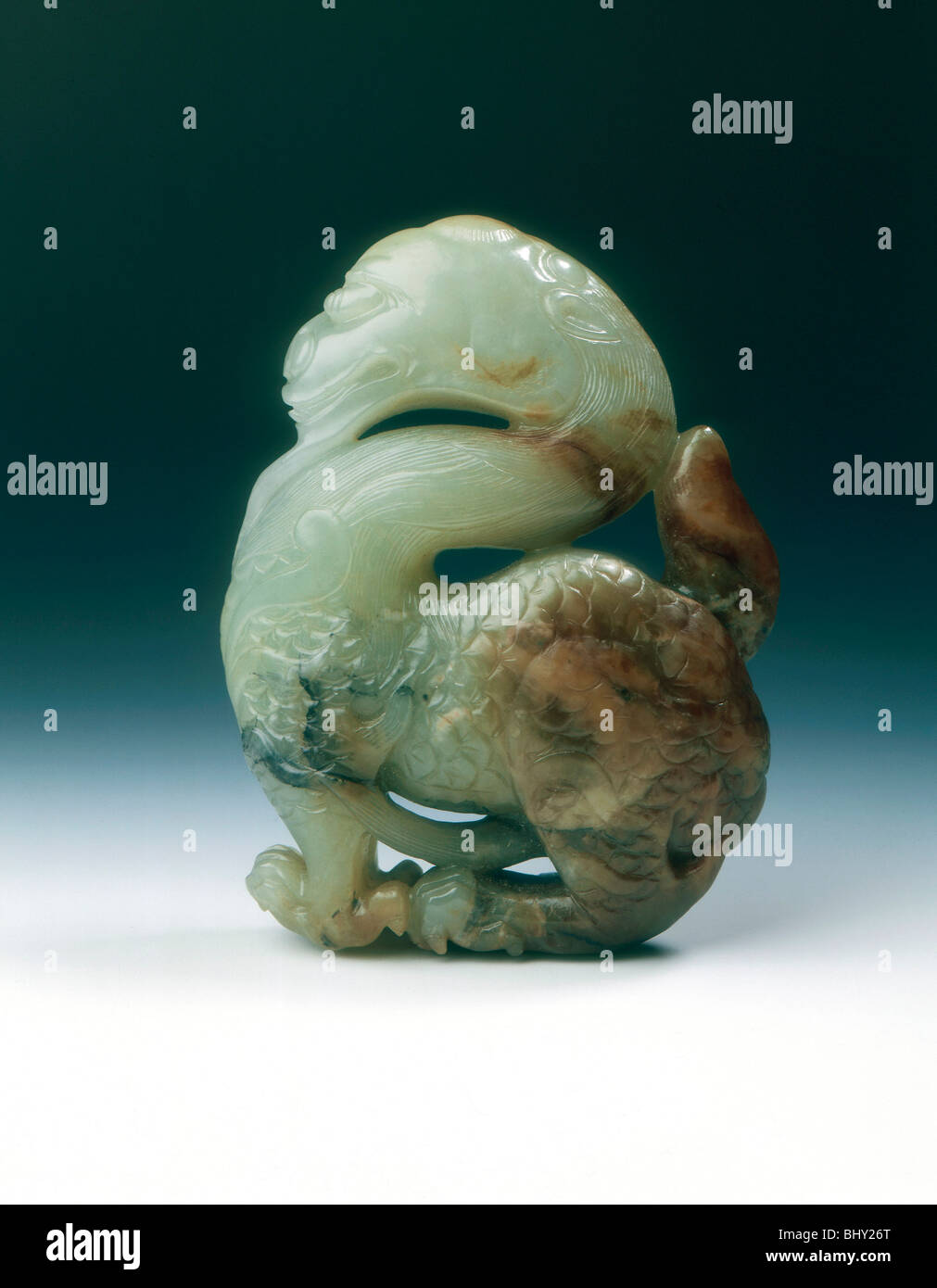 Jade standing qilin, Yuan dynasty, China, 1279-1368. Artist: Unknown ...