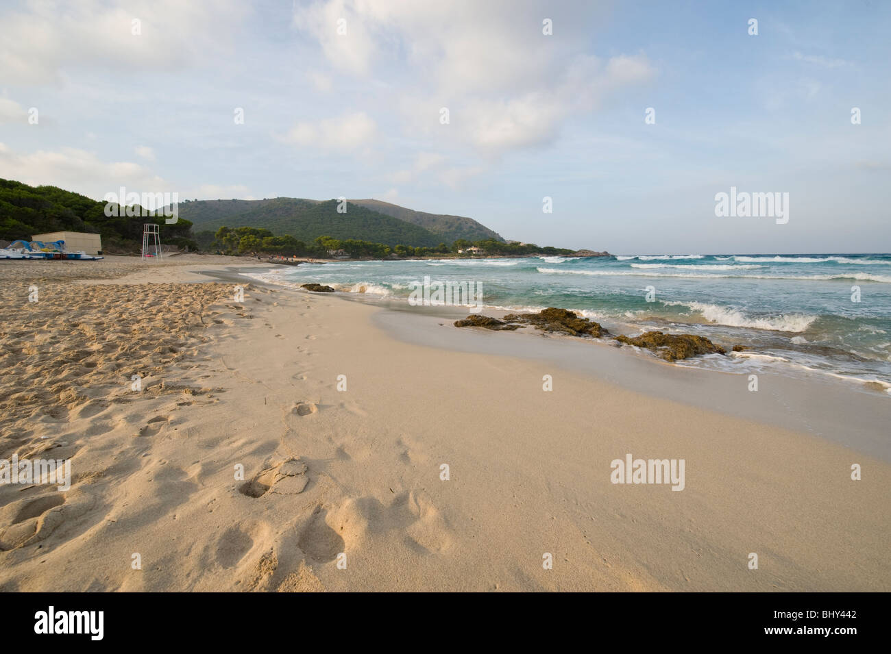 The beach of Agulla on Majorca in Spain Stock Photo - Alamy