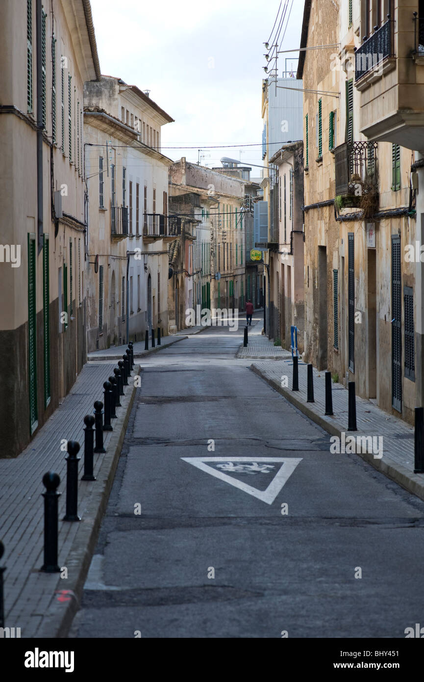 Street in Manacor on Majorca in Spain Stock Photo - Alamy