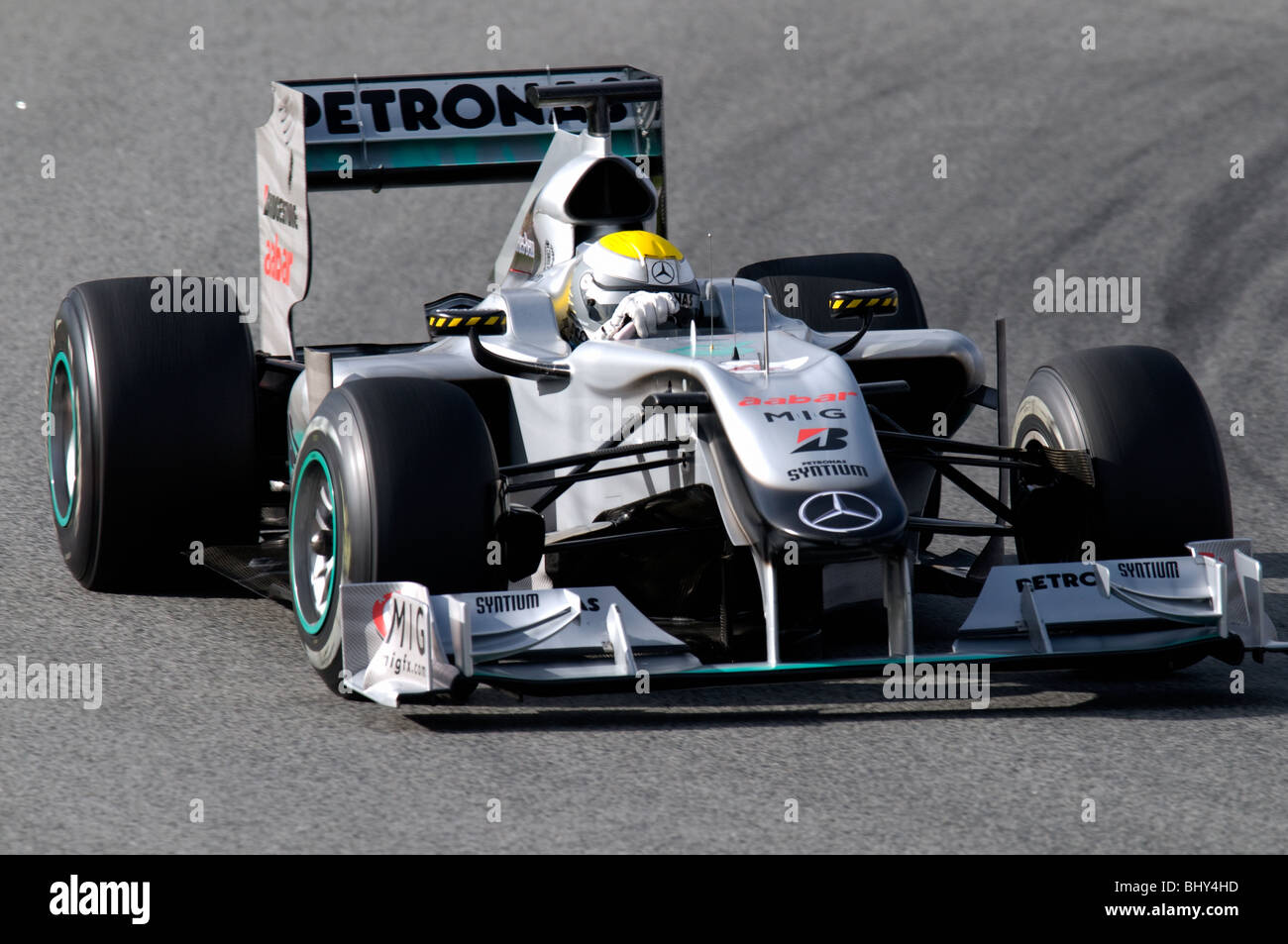 Nico Rosberg (GER) in the Mercedes MGP W01 racecar during Formula 1 ...