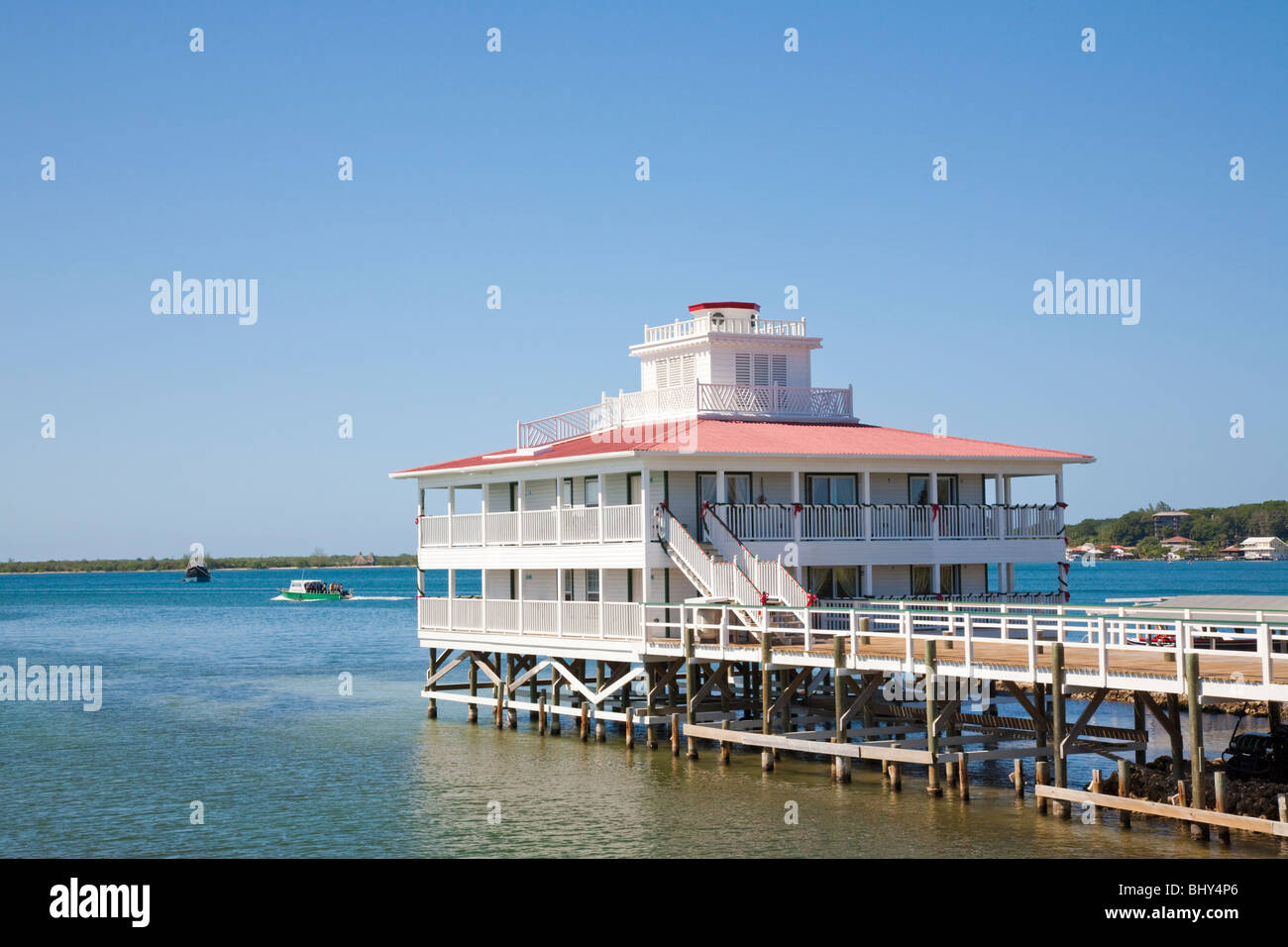 Lighthouse, Utila, Bay Islands, Honduras Stock Photo - Alamy