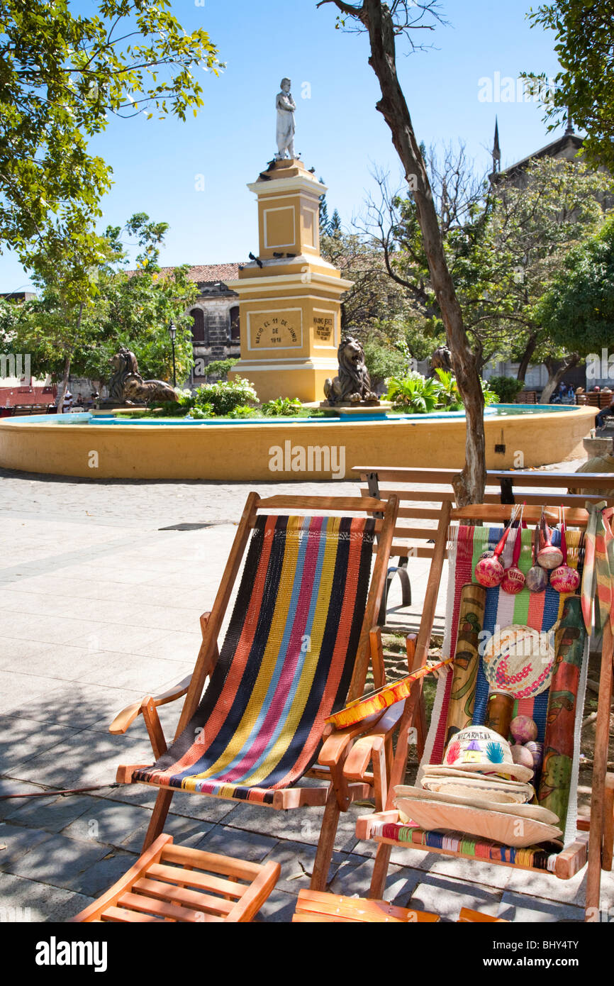 Souvenirs on the Parque Central, Leon, Nicaragua Stock Photo - Alamy