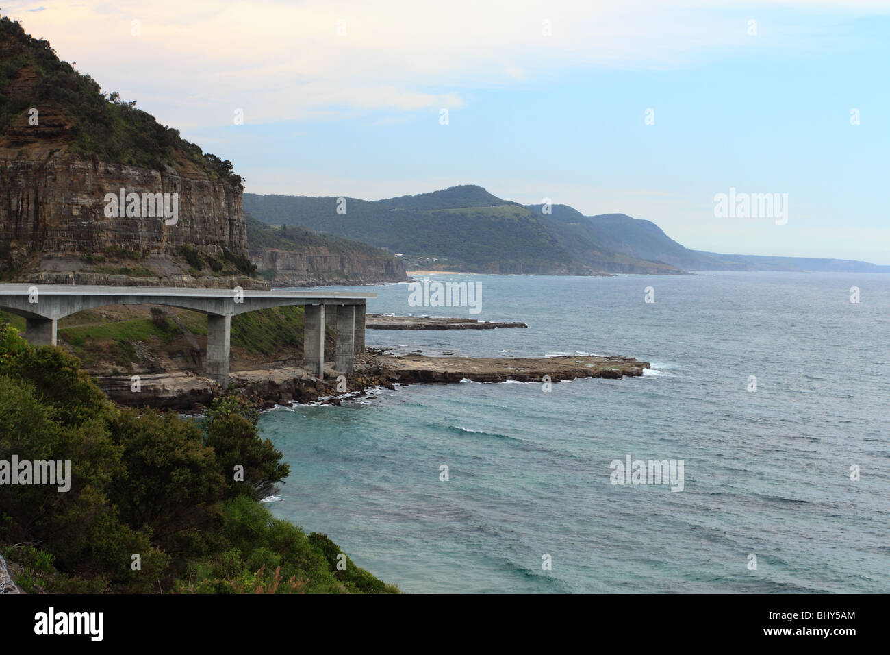 The Sea Cliff Bridge on the Grand Pacific Highway south of Sydney, NSW ...