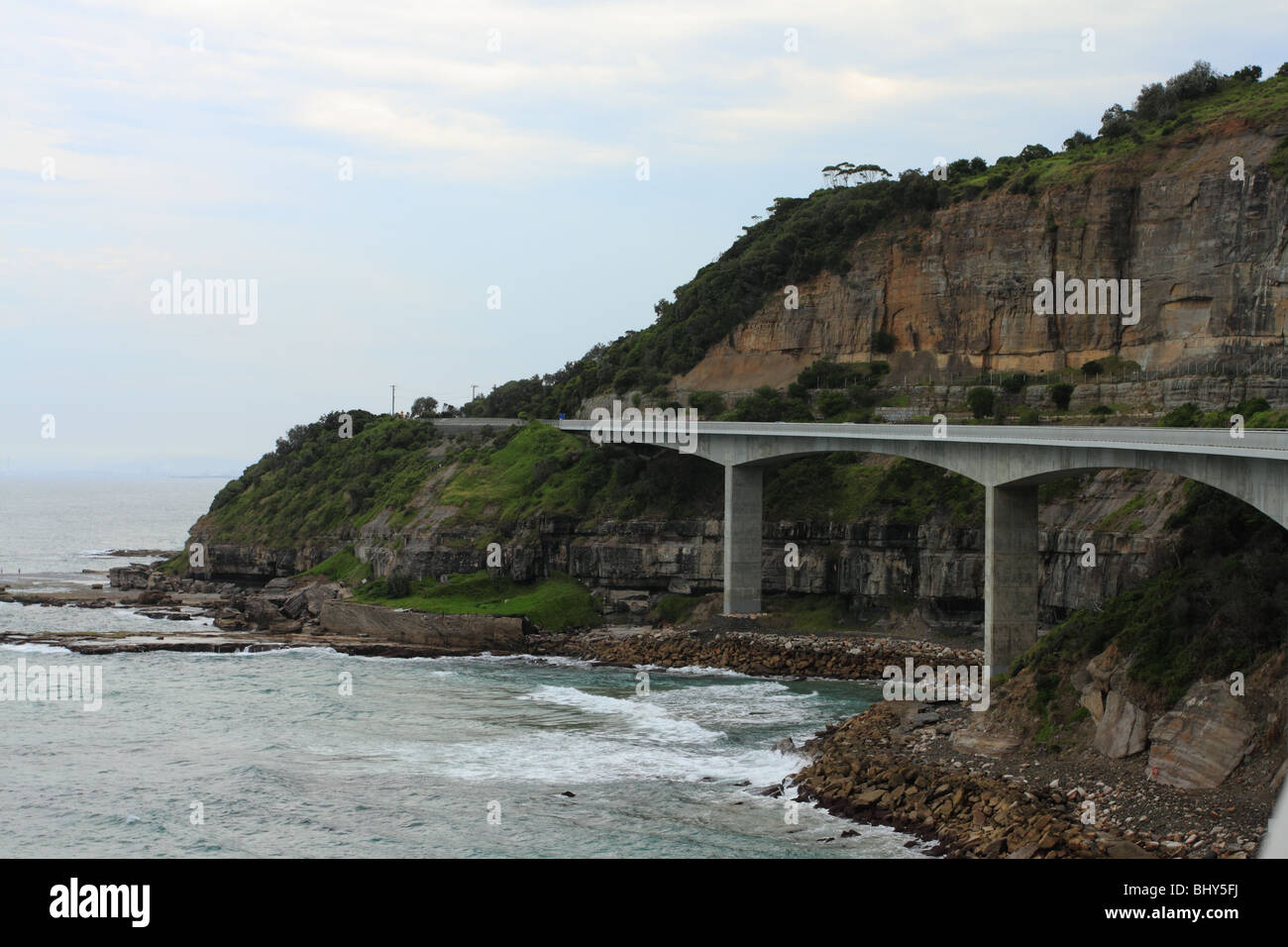The Sea Cliff Bridge on The Grand Pacific Highway, south of Sydney ...