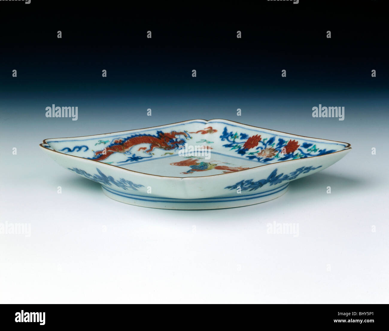 Arita/Kakiemon square dish, middle Edo period, Japan, c1700-1720 ...