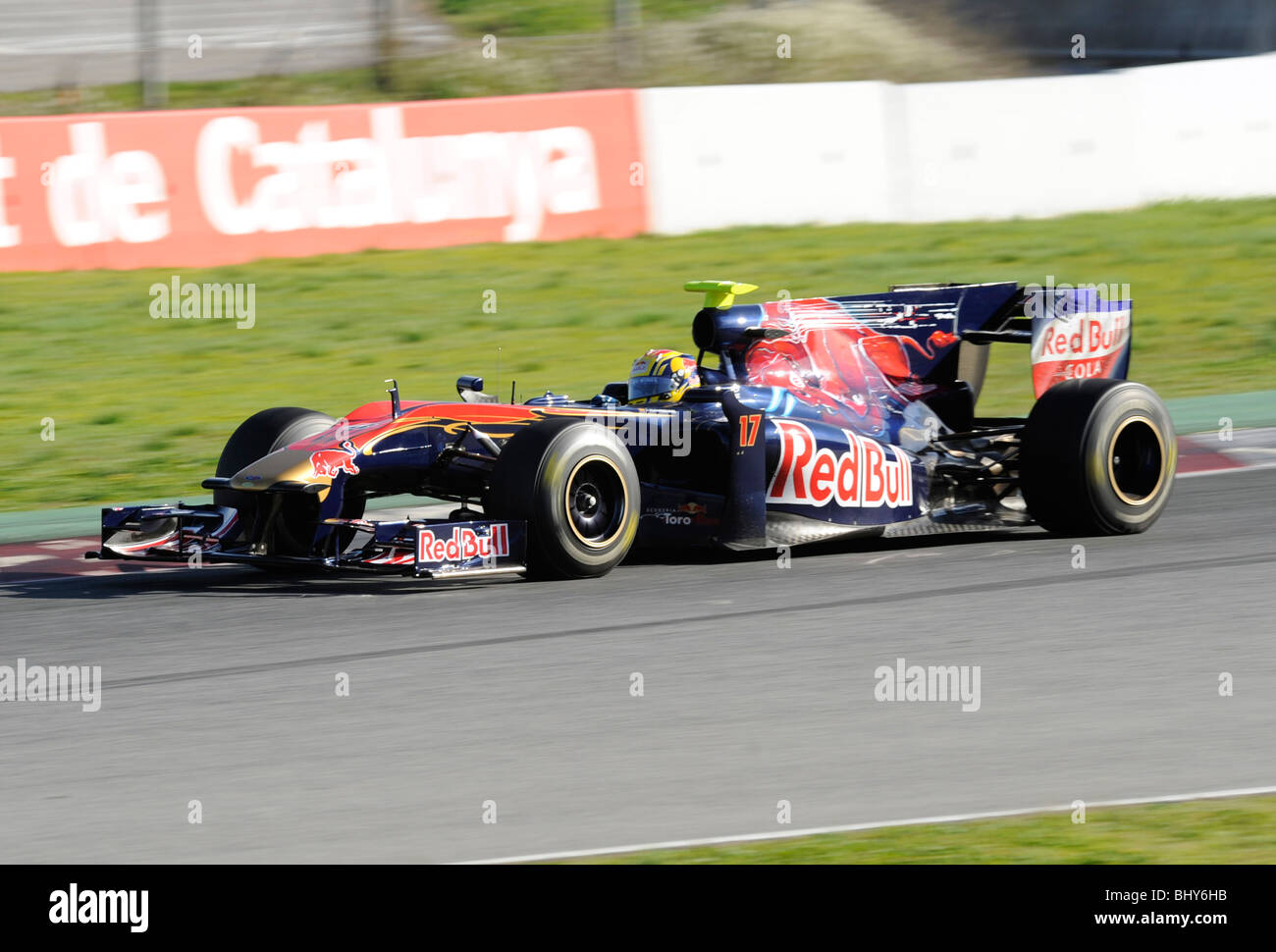 Mark Webber driving for the Red Bull Racing team during testing at the ...