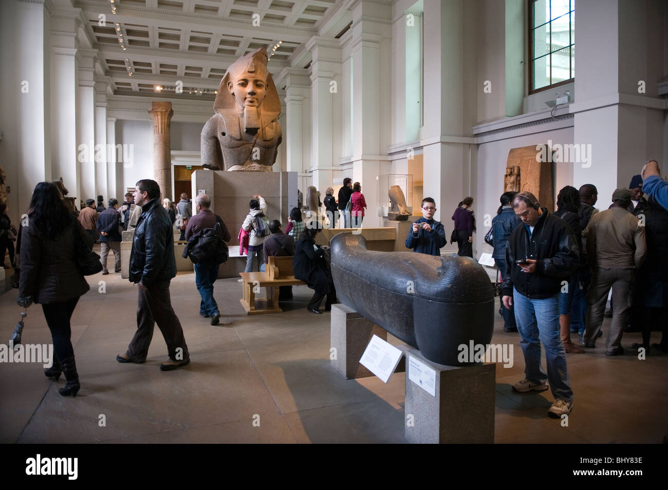 The British Museum, London, Britain,UK. Crowds of visitors from home ...