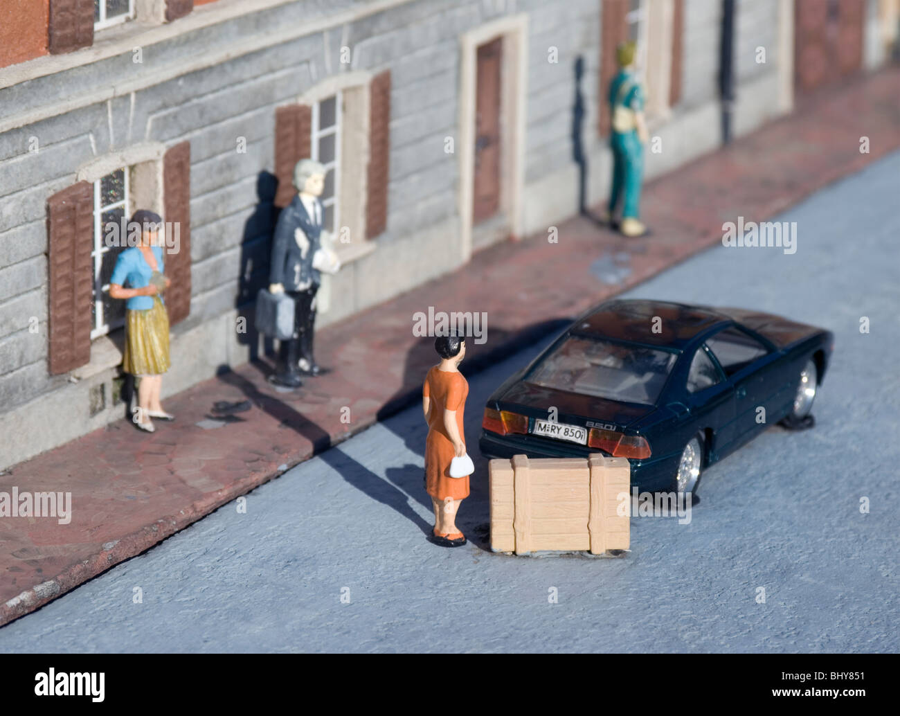 street scene with miniature models Stock Photo - Alamy