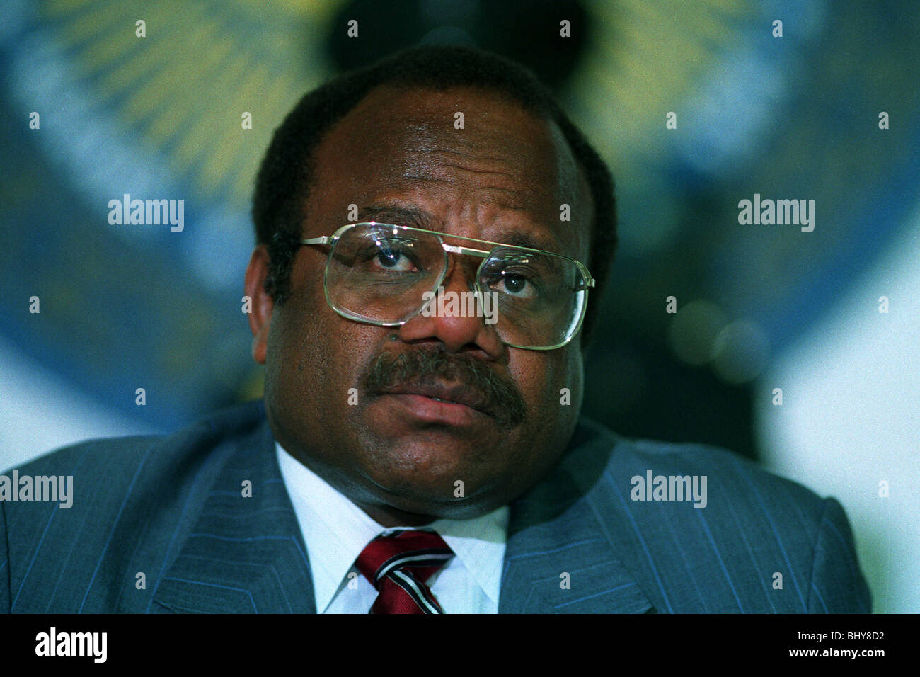 RABBIE NAMALIU PM OF PAPUA NEW GUINEA 11 November 1991 Stock Photo - Alamy