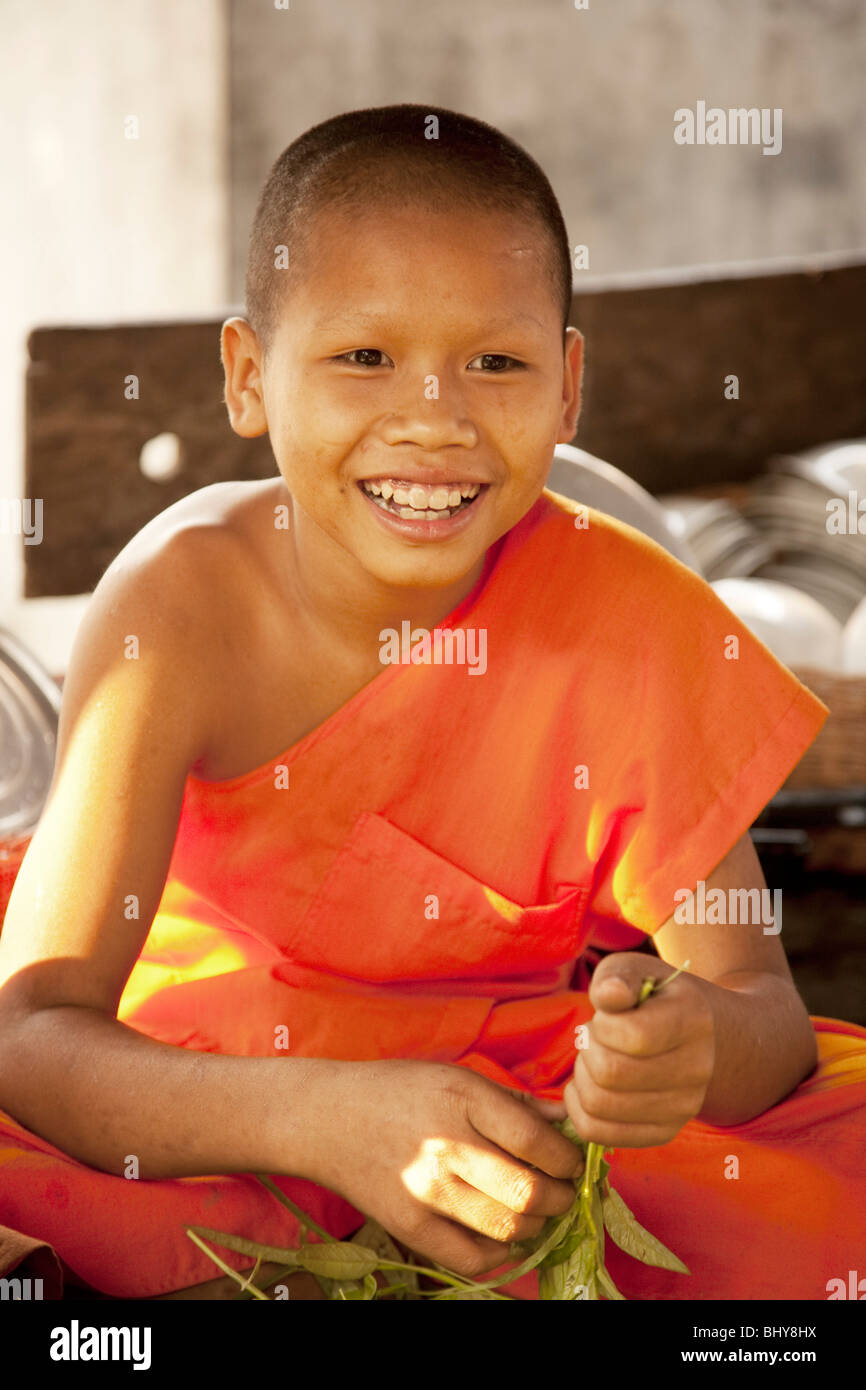 Young Buddhist Monk attending school in Cambodia Stock Photo - Alamy