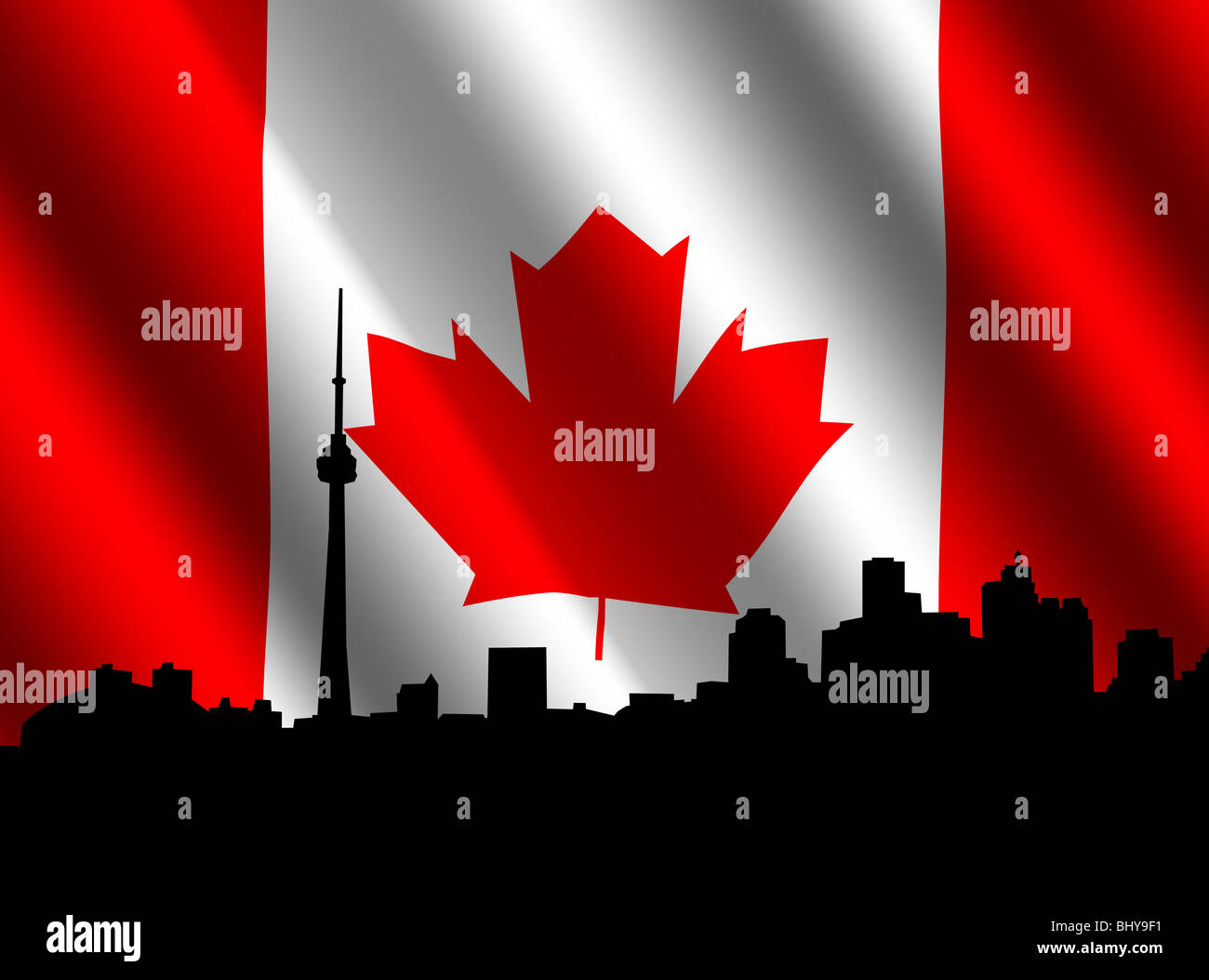 Cn tower canadian flag hi-res stock photography and images - Alamy