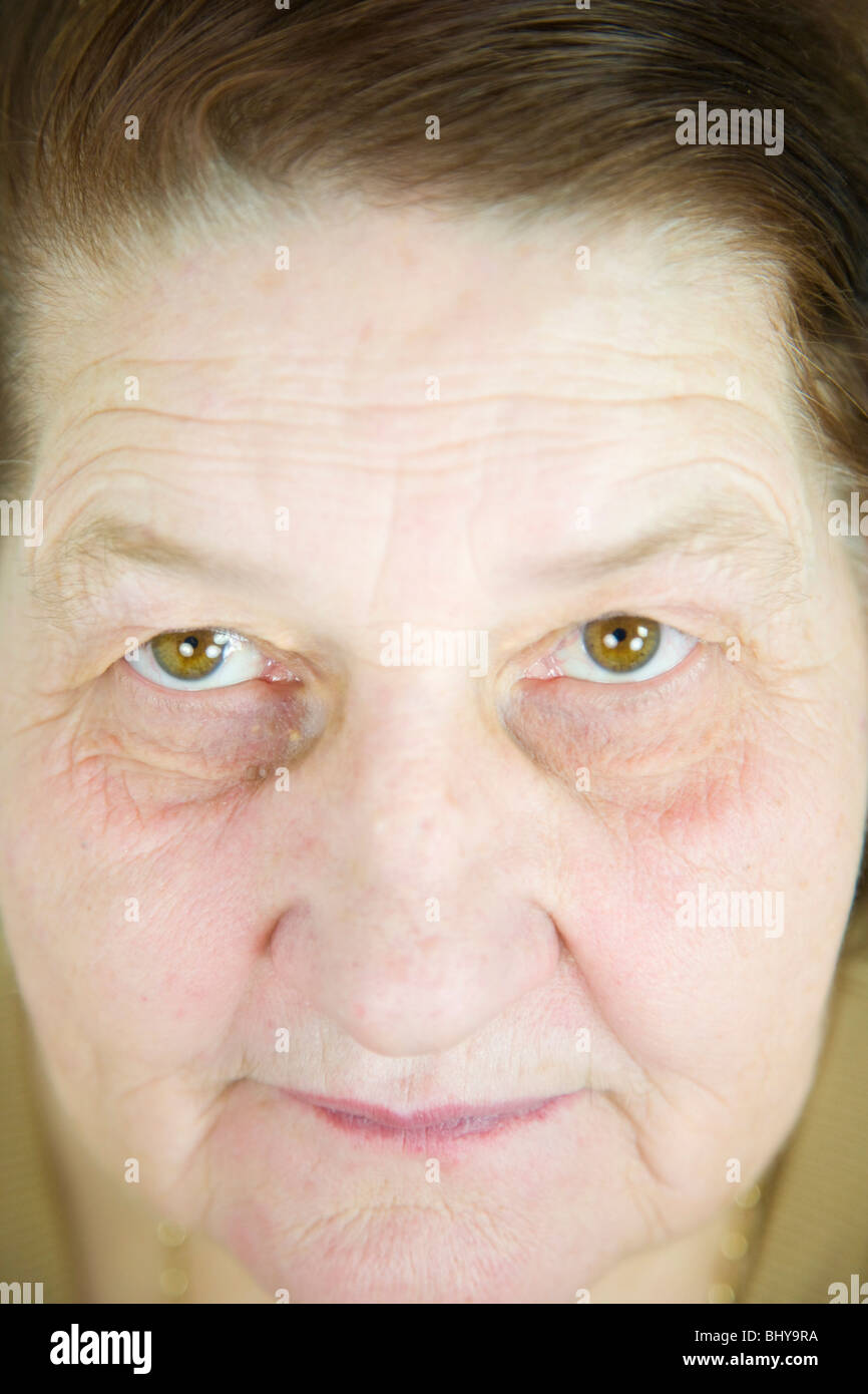 Face of 67 years old woman Stock Photo - Alamy