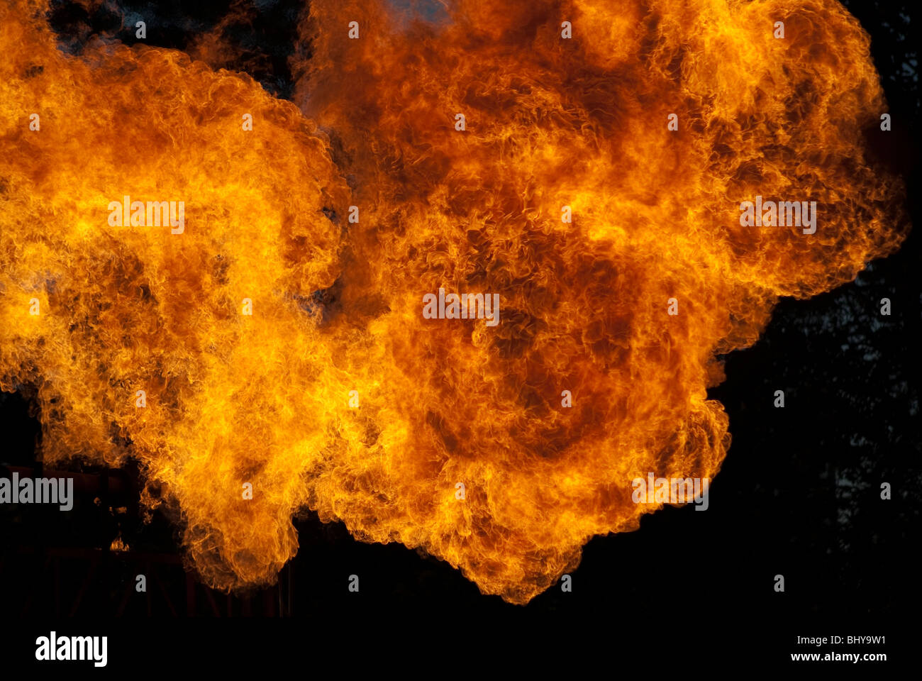 Ball of flames from LPG - Liquefied Petroleum Gas fire Stock Photo - Alamy