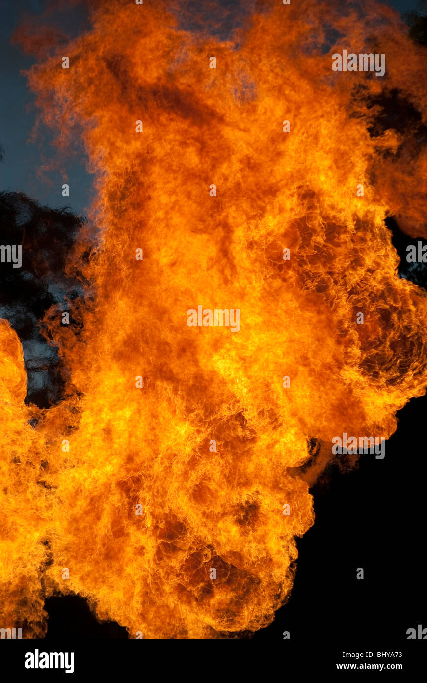 Ball of flames from LPG - Liquefied Petroleum Gas fire Stock Photo - Alamy