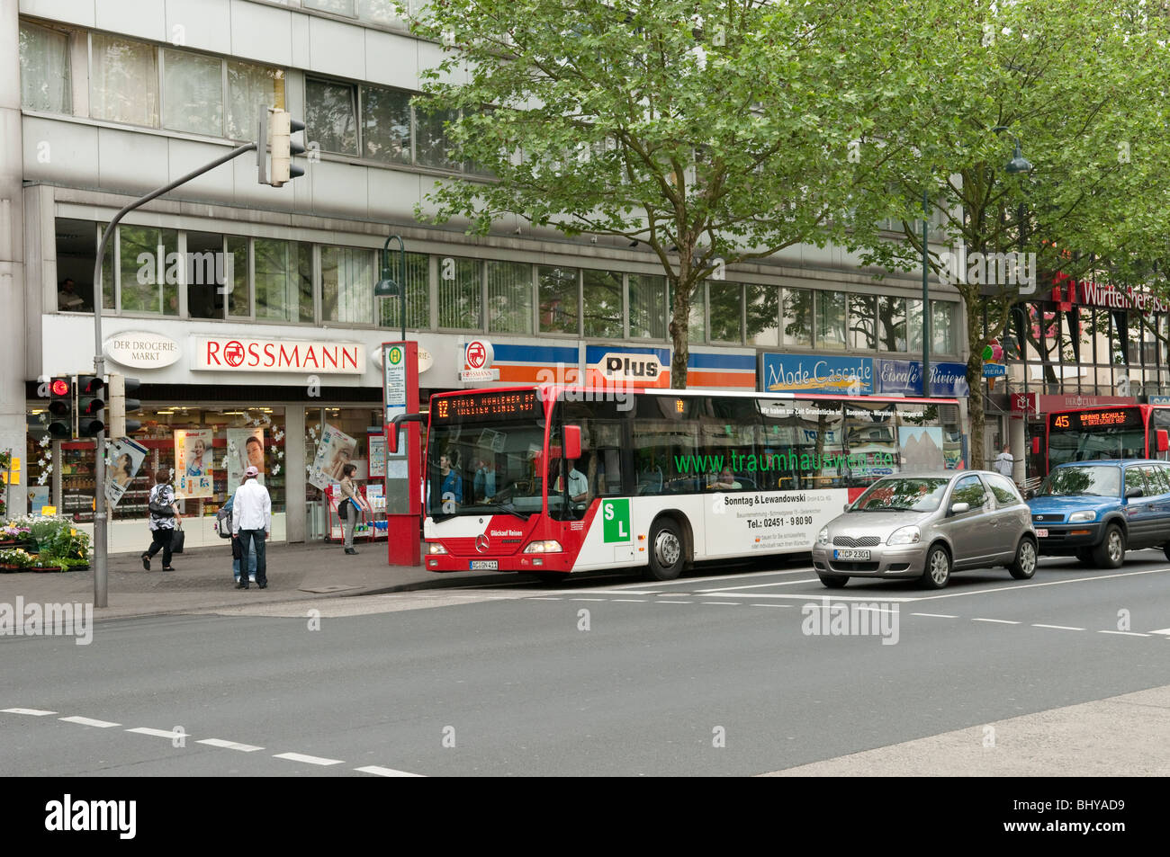 bus and traffic in Aachen Germany Europe Stock Photo - Alamy