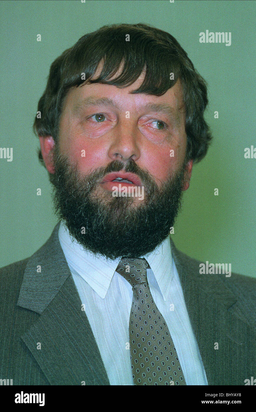 DAVID BLUNKETT MP LABOUR PARTY SHEFFIELD 07 December 1991 Stock Photo ...