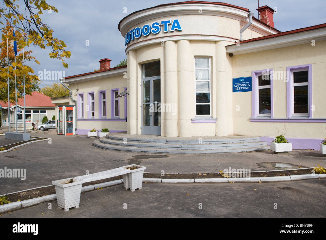 Rezekne Autoosta. Bus station. Rezekne. Latvia Stock Photo - Alamy