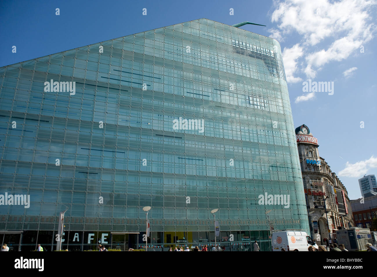 The Urbis Exhibition Centre in Cathedral Gardens in Manchester Stock ...