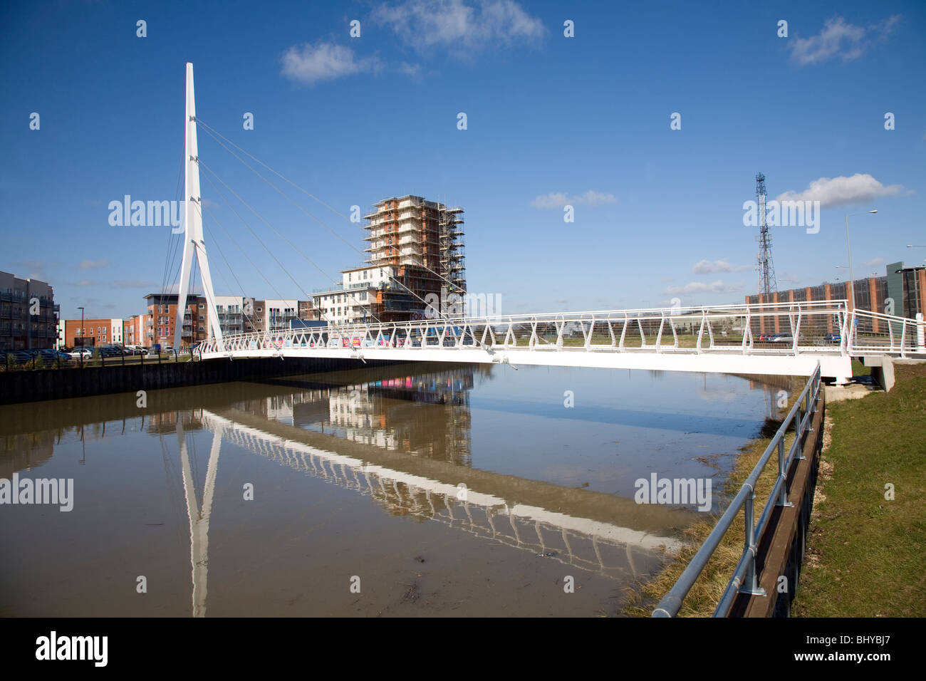 Sir Bobby Robson bridge, Ipswich, Suffolk, England Stock Photo - Alamy
