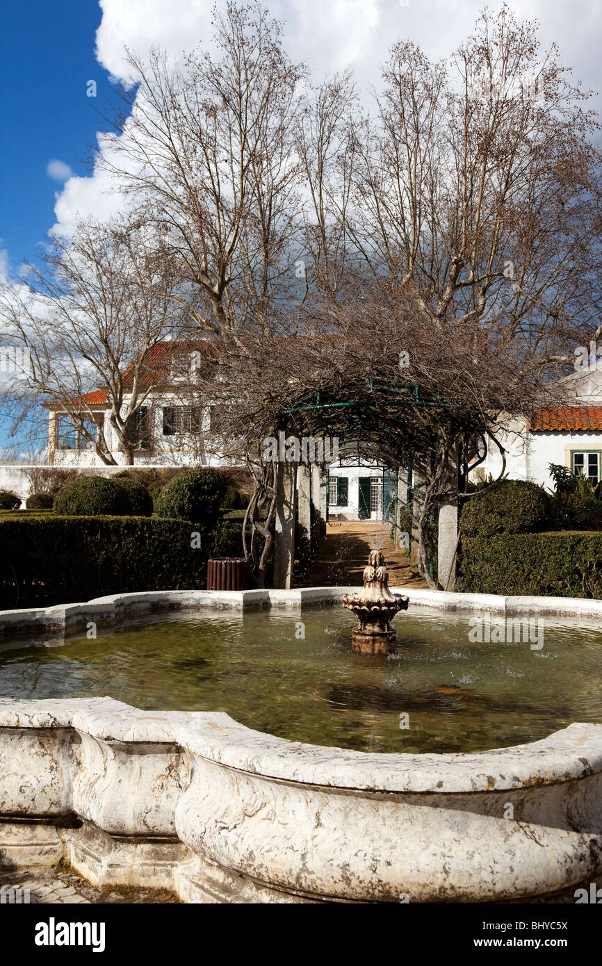 Fountain in Quinta da Fidalga (Fidalga Palace and Gardens). Seixal ...