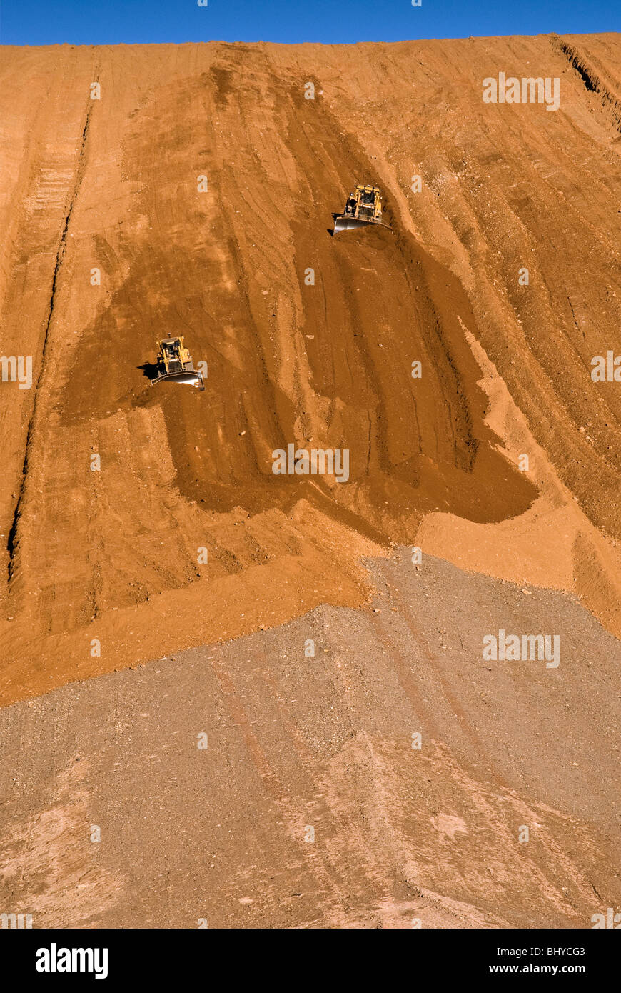 Reclamation work on stockpiles at Freeport-McMoRan Copper & Gold Inc ...