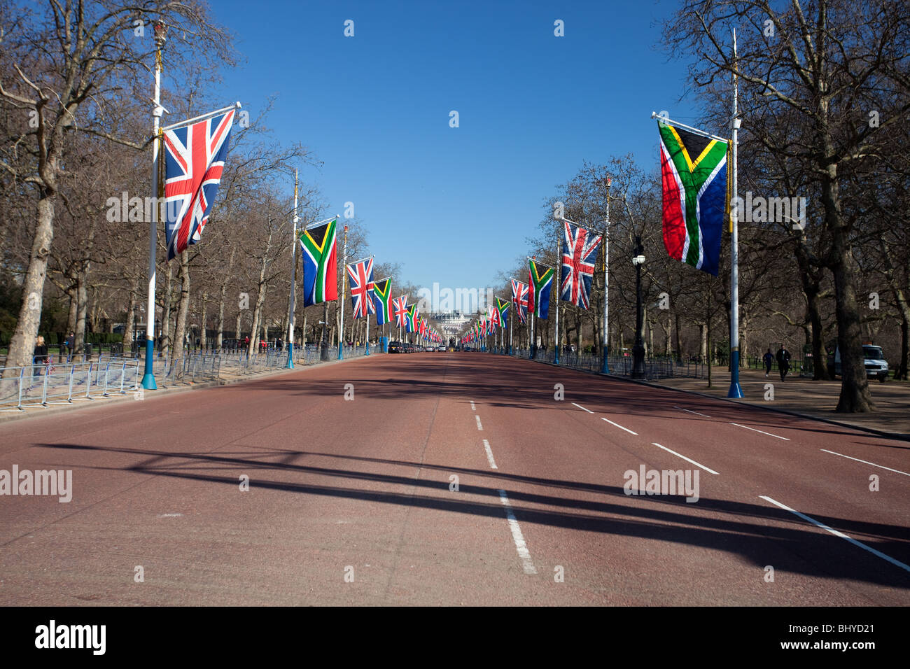 The mall with union flags hi-res stock photography and images - Alamy