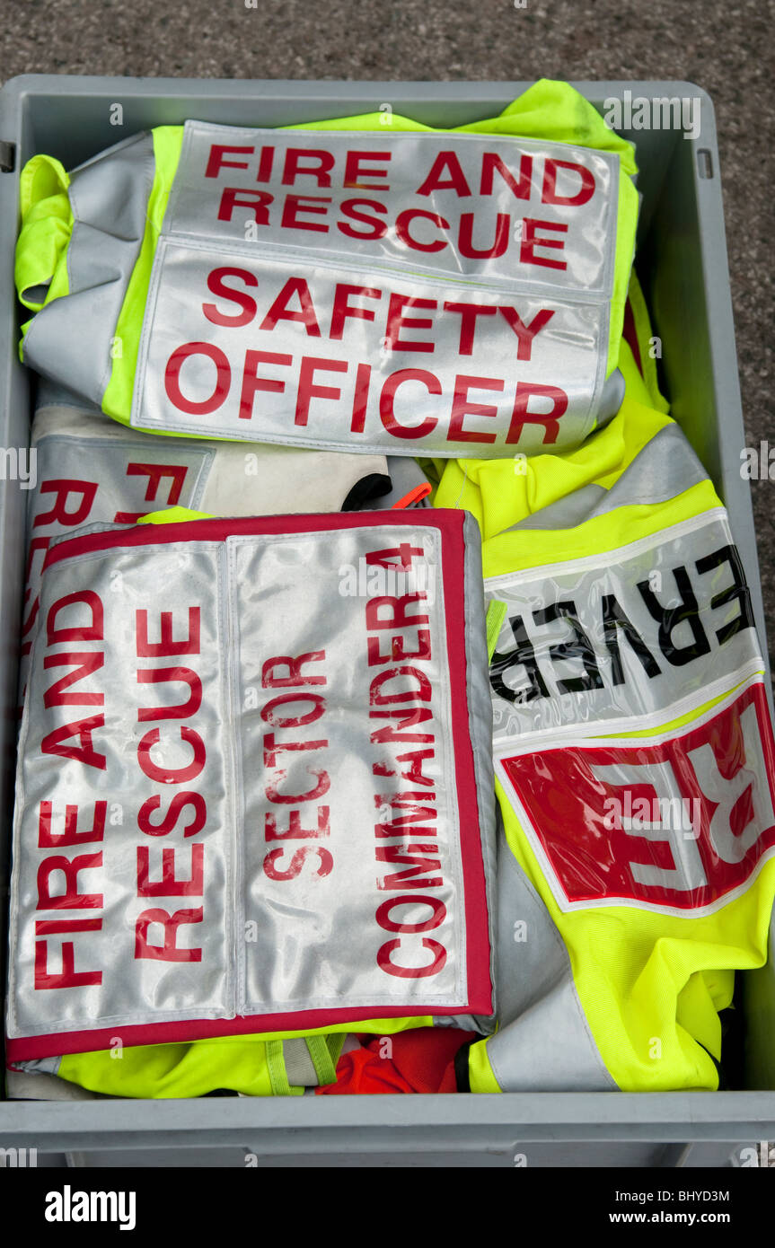 Fire and Rescue Safety Officer Sector Commander Stock Photo - Alamy
