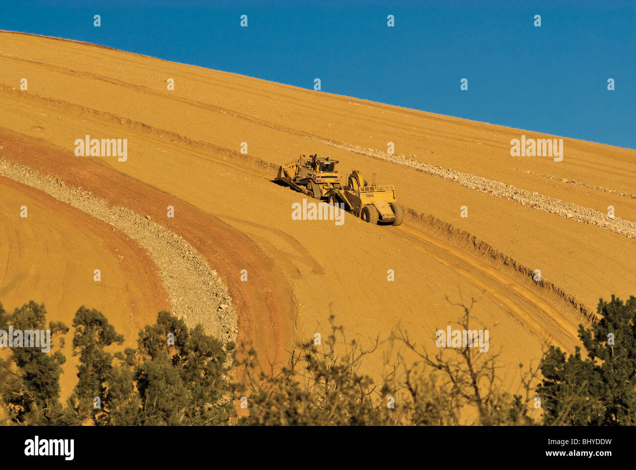 Reclamation work on stockpiles at Freeport-McMoRan Copper & Gold Inc ...