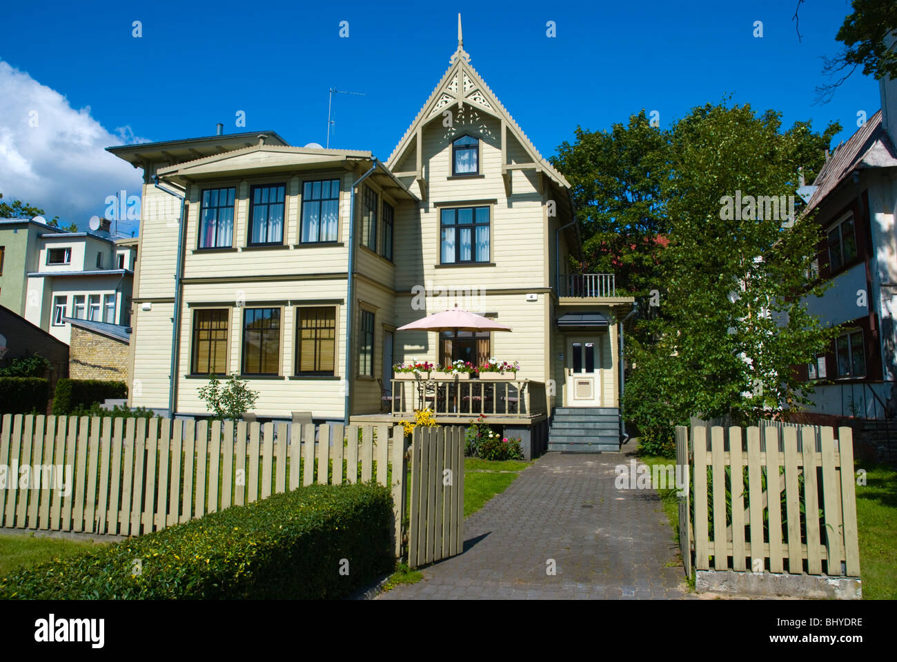 Wooden mansion in Papli street in Pärnu Estonia Europe Stock Photo - Alamy