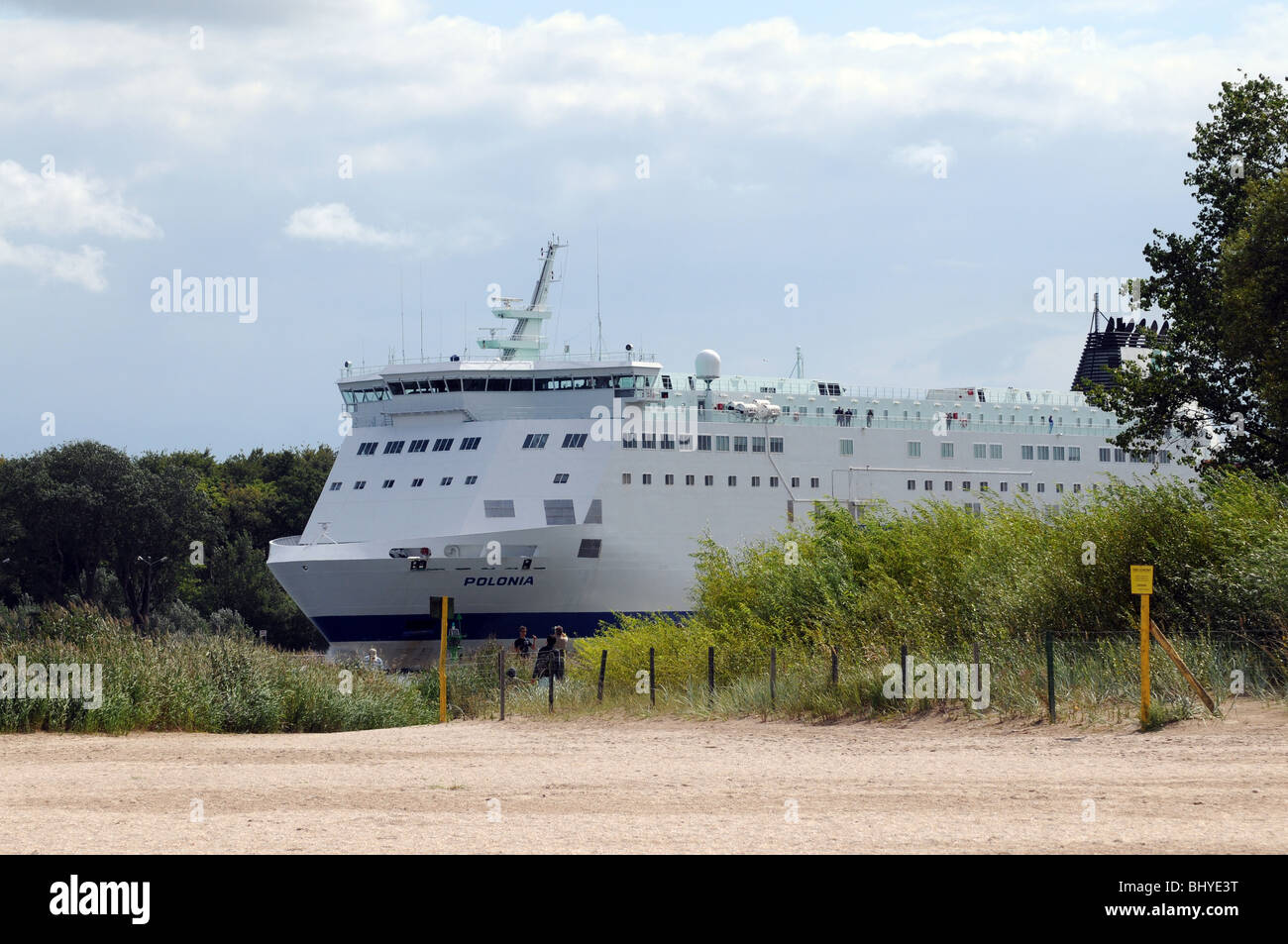 Polish Unity Line "Polonia" ferry boat, Baltic Sea in Swinoujscie ...