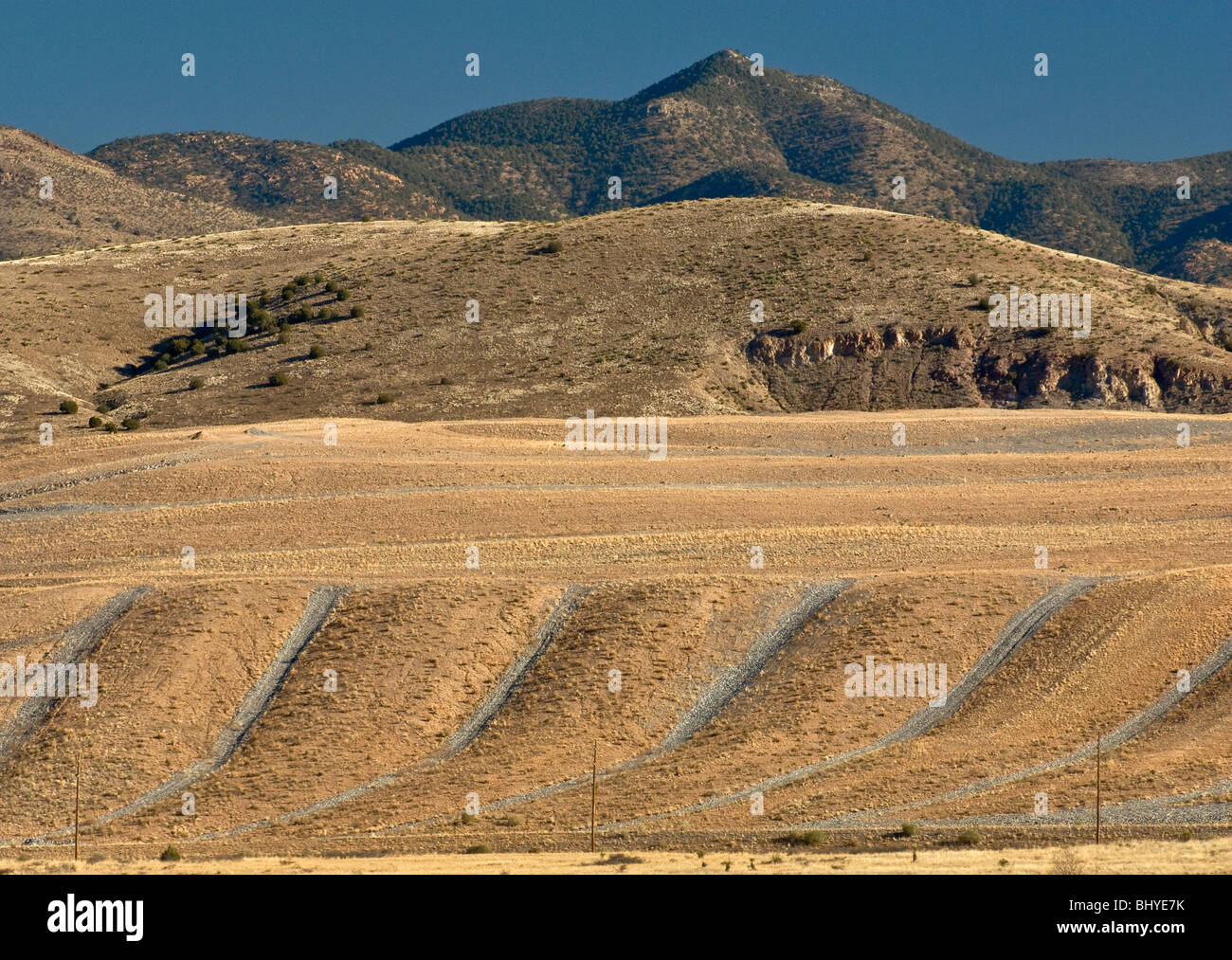 Reclamed stockpiles at Freeport-McMoRan Copper & Gold Inc. Tyrone Mine ...