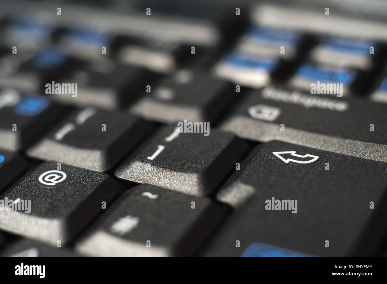 Close up of Enter Key on Black Computer Keyboard Stock Photo - Alamy