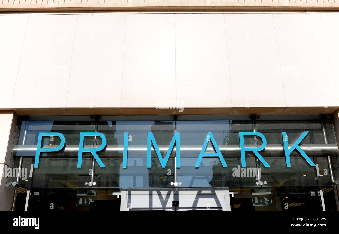 Primark store front entrance sign in Western Road Brighton Sussex UK ...