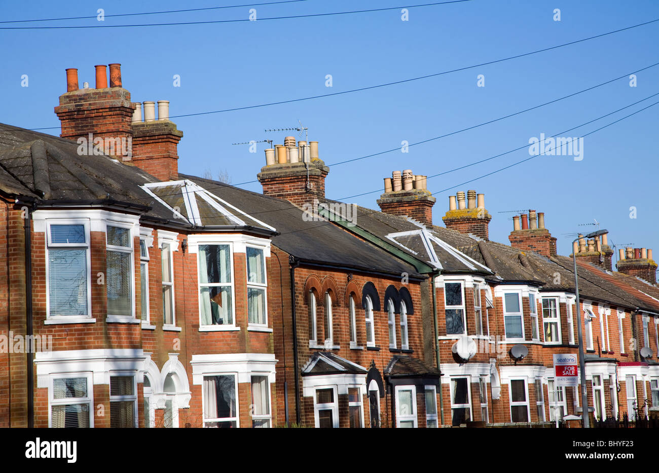 Victorian red brick terrace hi-res stock photography and images - Alamy