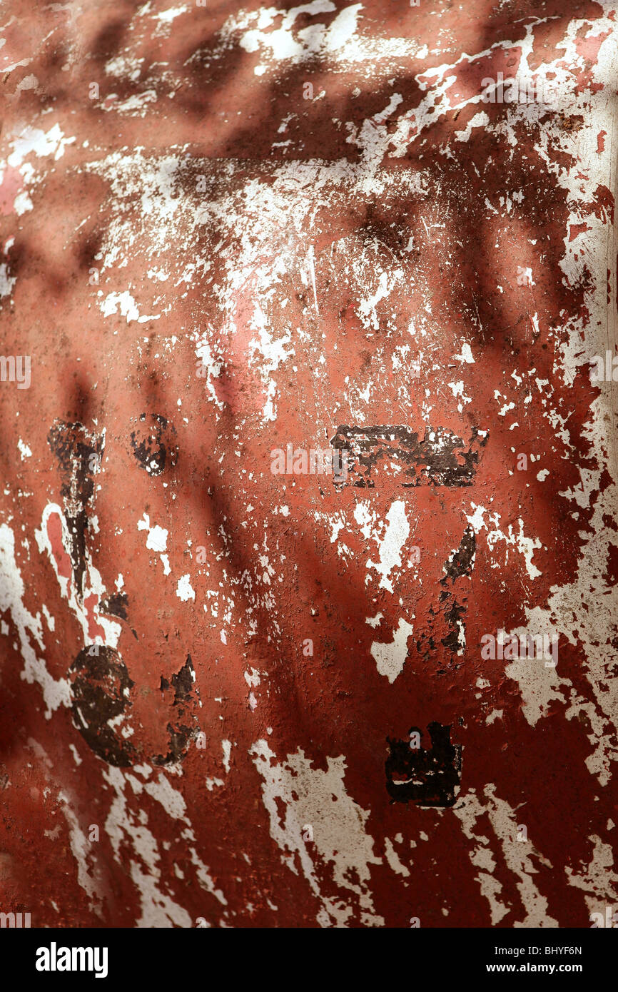 Grunge paint aged red boat hull texture background Stock Photo - Alamy