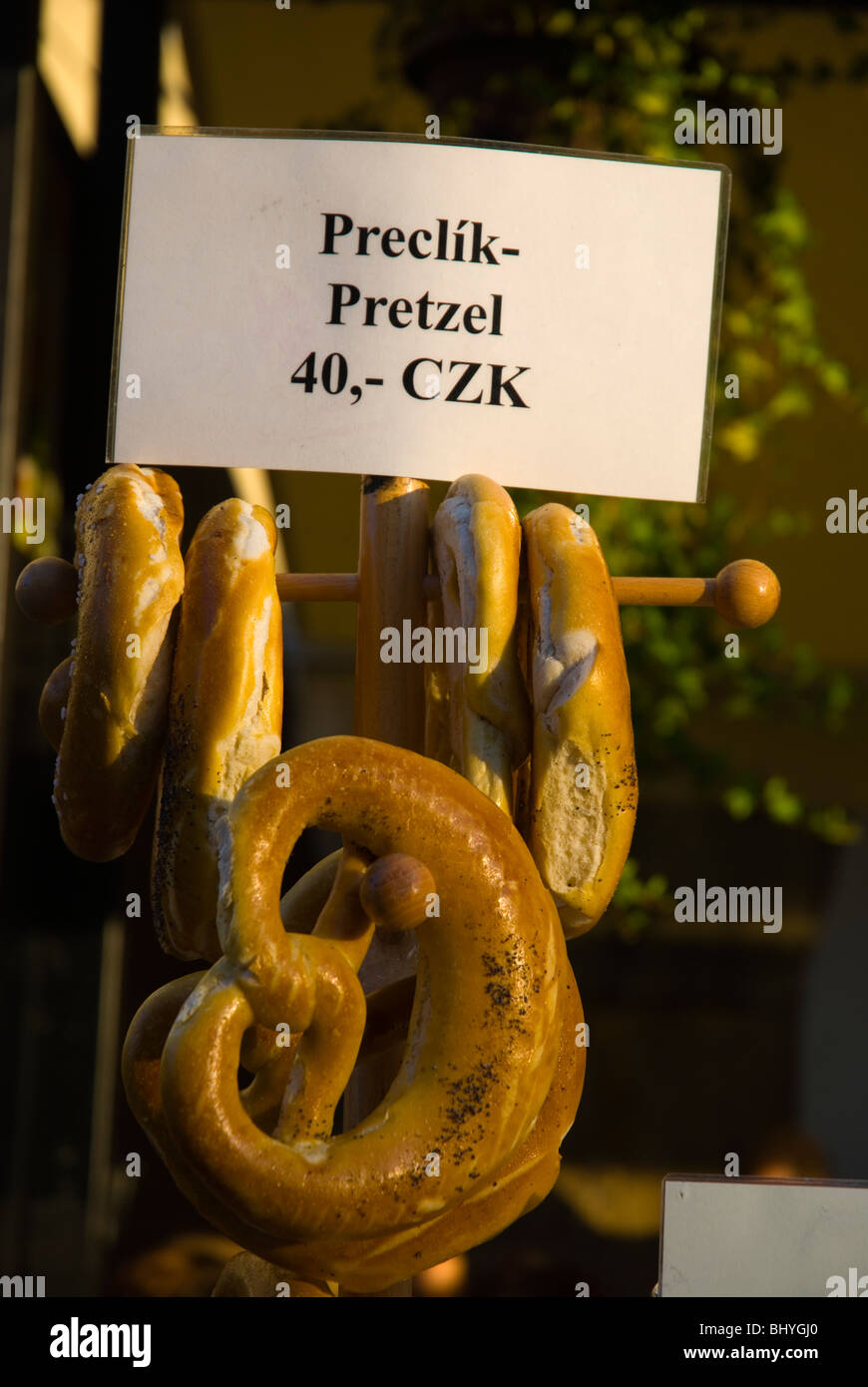 Pretzel stall in Prague Czech Republic Europe Stock Photo - Alamy