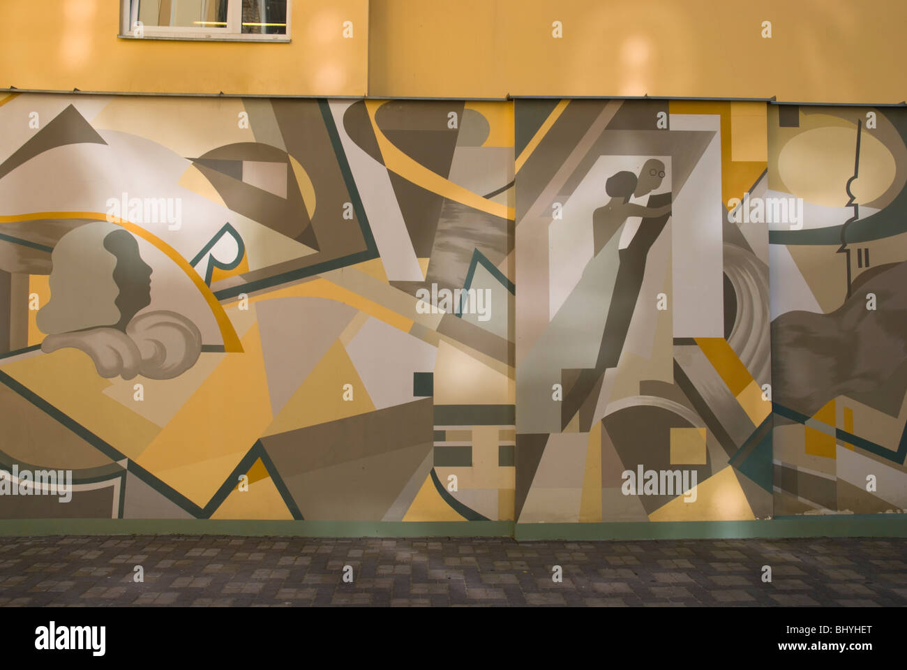 Stylish graffiti in the Art Noveau district of Riga Latvia Europe Stock ...