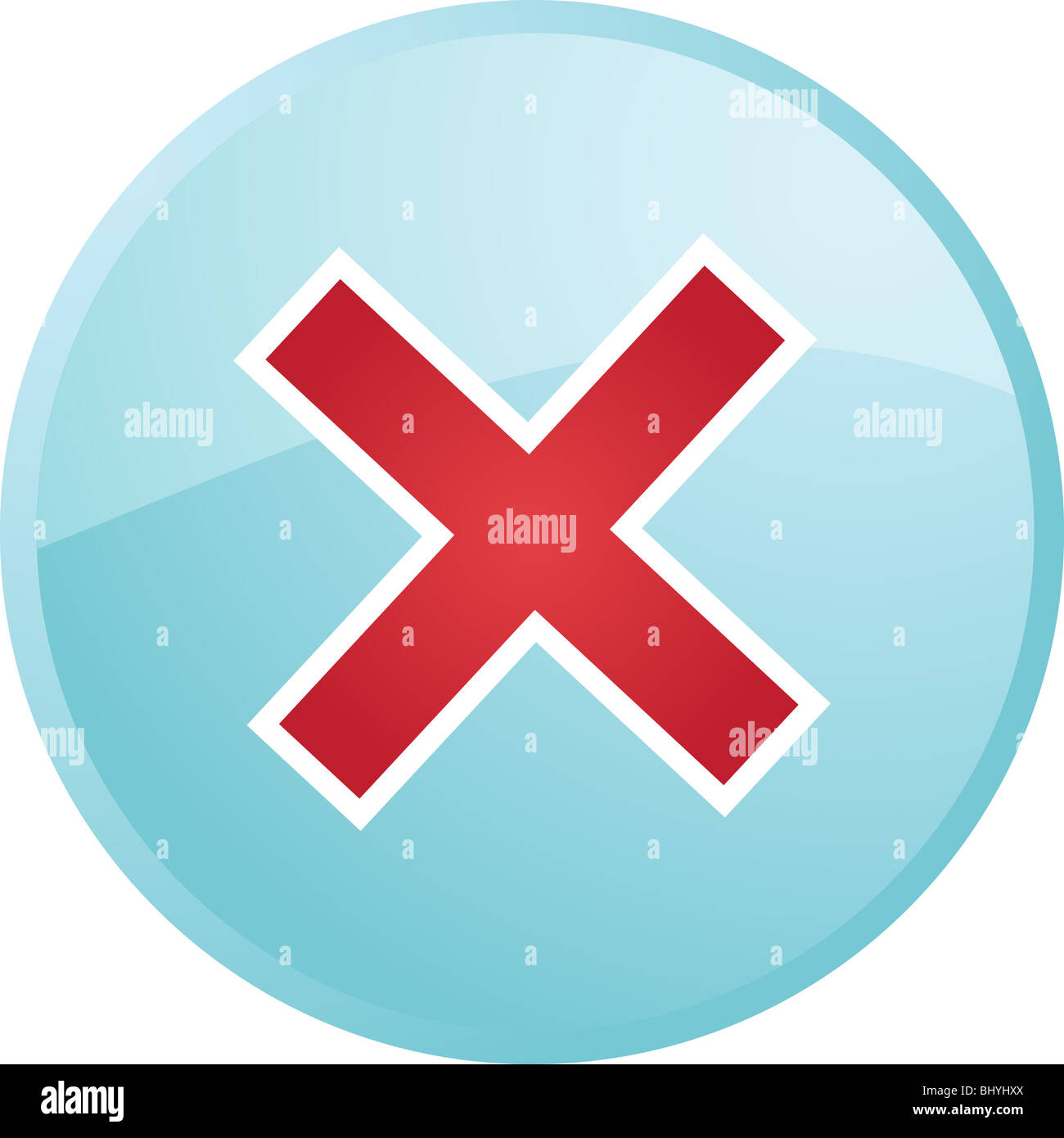 Cancel navigation icon glossy button, round shape Stock Photo - Alamy