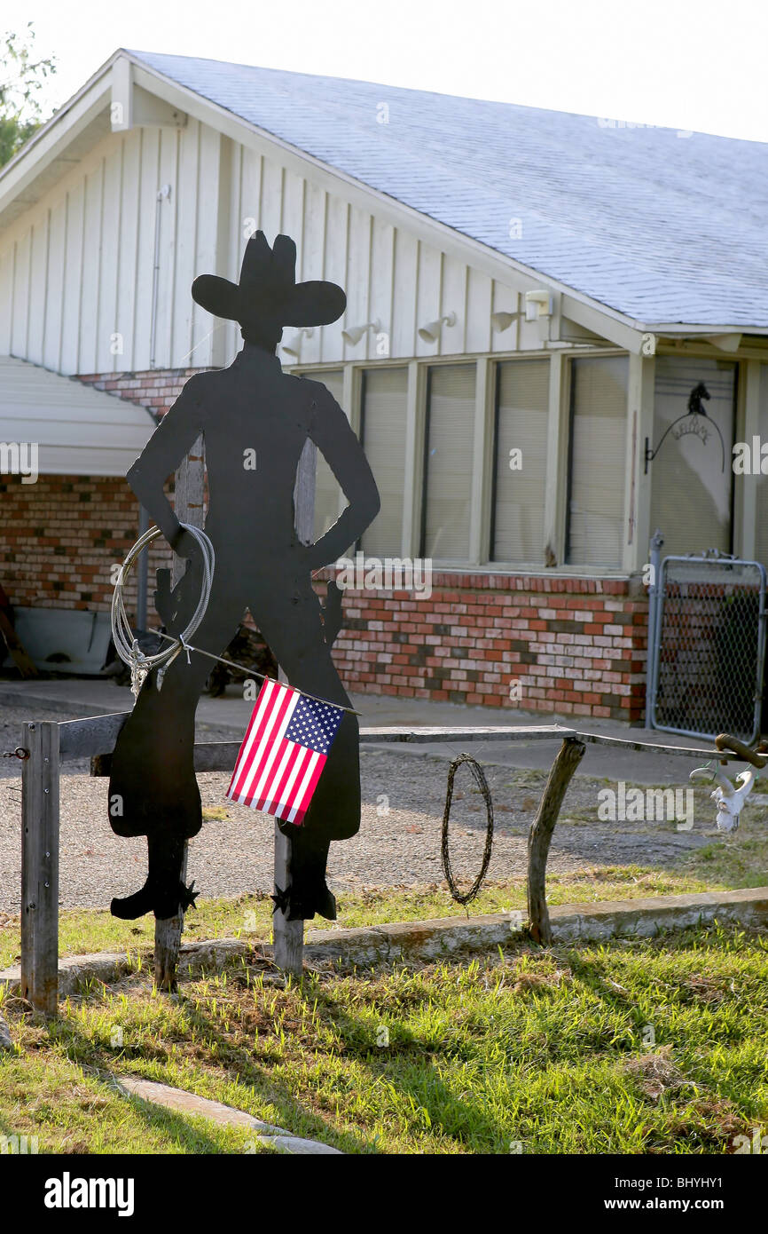 American flag with cowboy man funny silhouette Stock Photo - Alamy