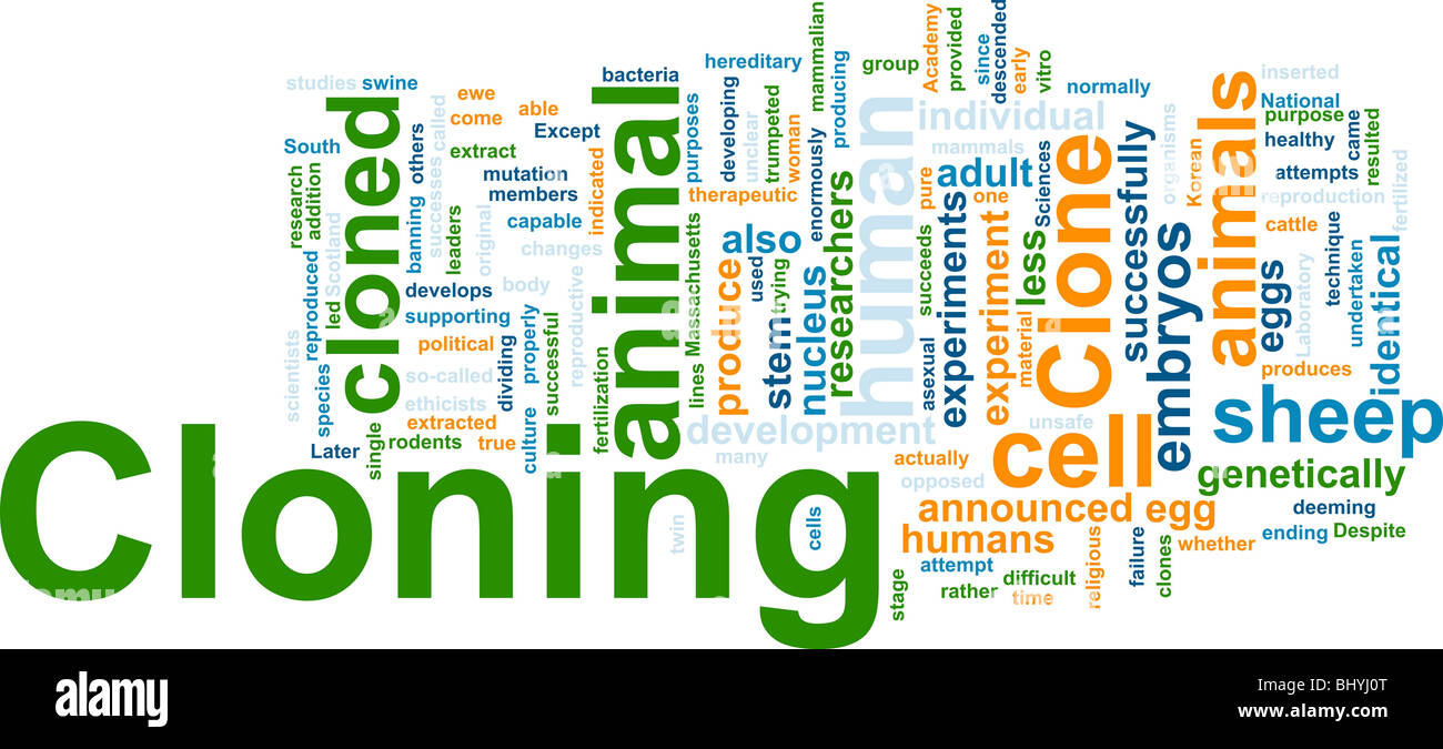 Word cloud concept illustration of cloning clone Stock Photo - Alamy