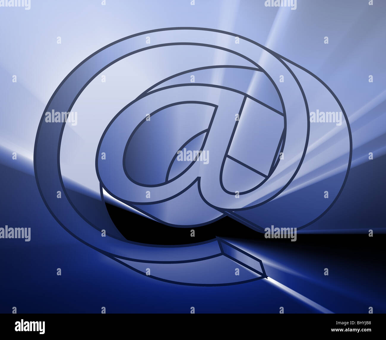 At internet symbol, digital illustration with glowinng light Stock ...
