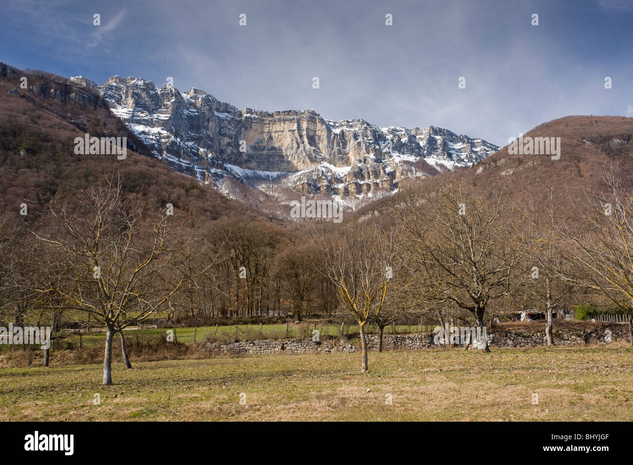 Cirque de St Meme, on the east side of the Massif de La Chartreuse ...