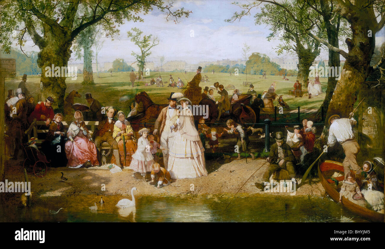 'A Summer Day in Hyde Park', 1858. Artist: John Ritchie Stock Photo - Alamy