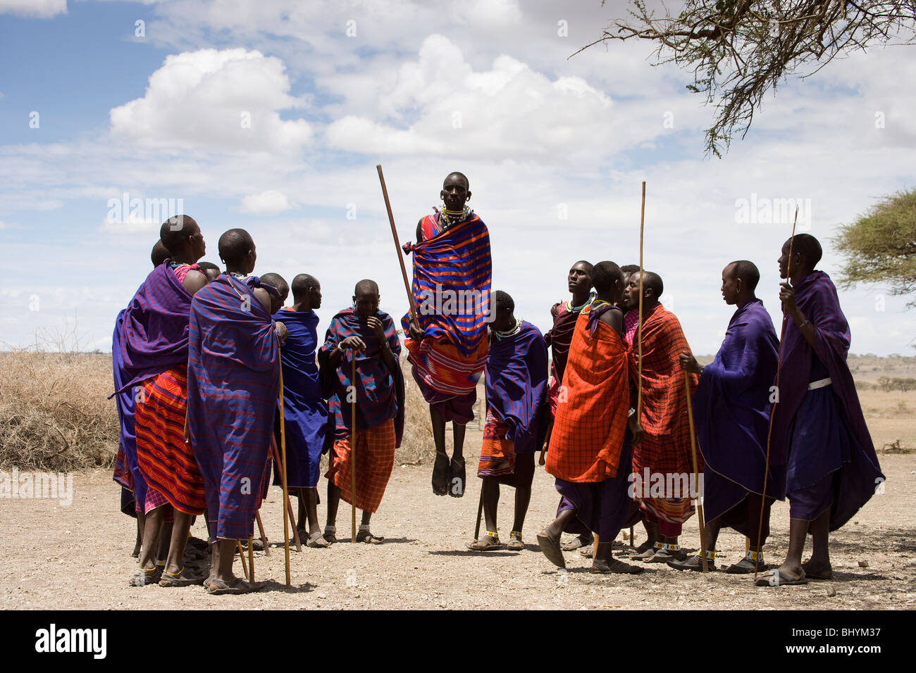 Jumping Dance at a Masai Village, Ngorongoro Conservation Area ...
