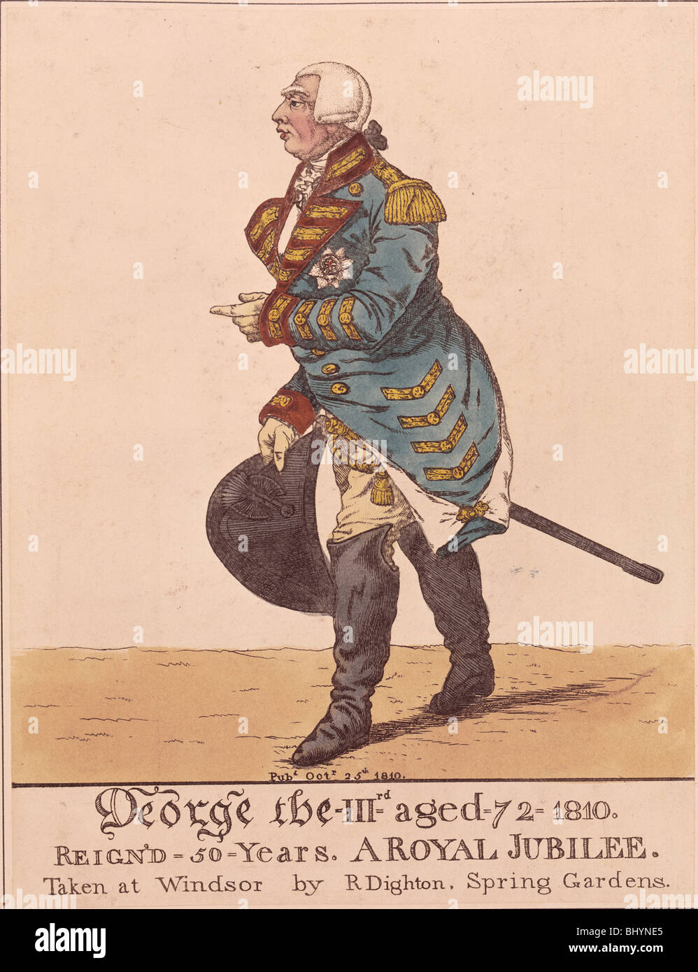 George III, 1810. Artist: Richard Dighton Stock Photo - Alamy
